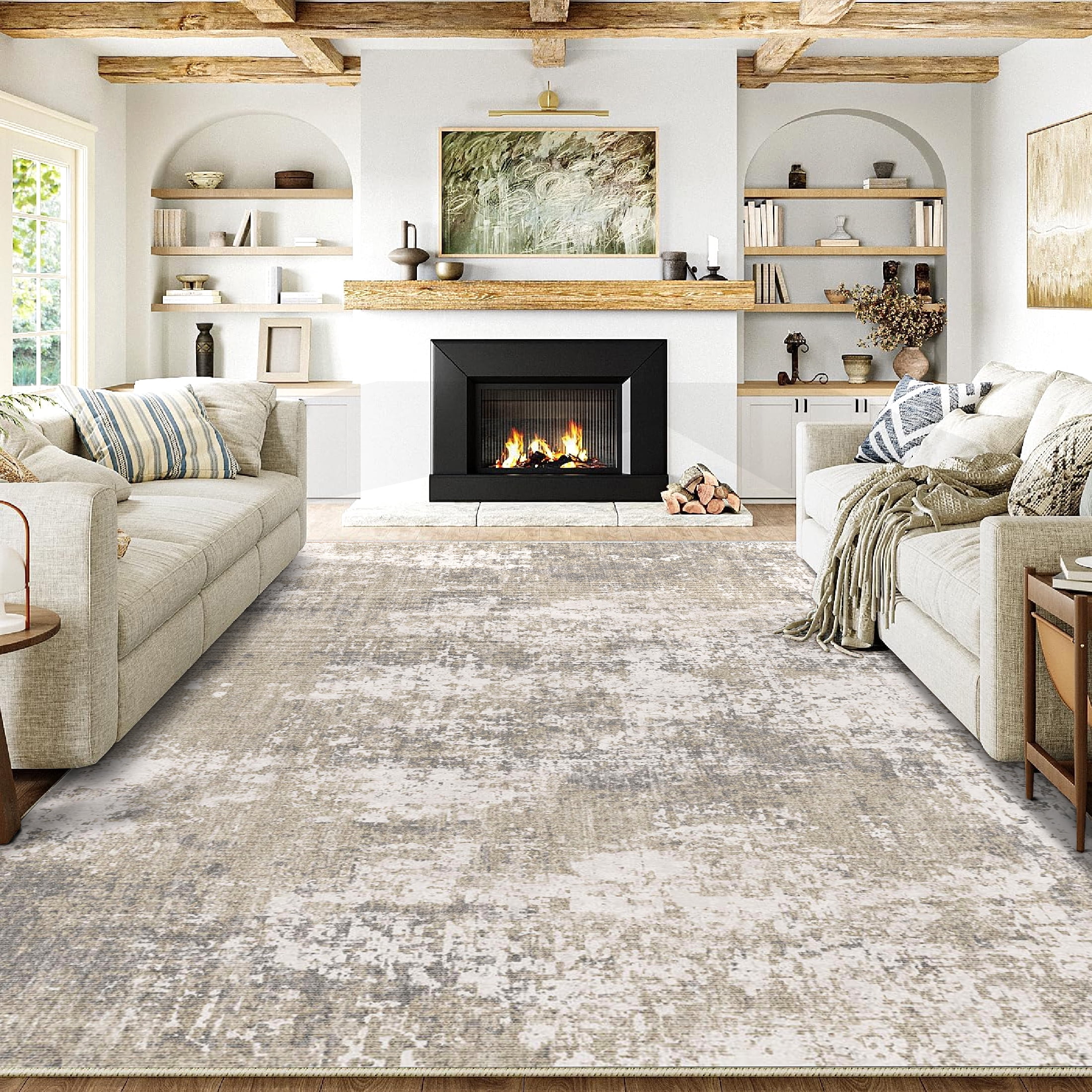 BERTHMEER 8'x10' Abstract Area Rugs for Living Room Bedroom Dining Room ...