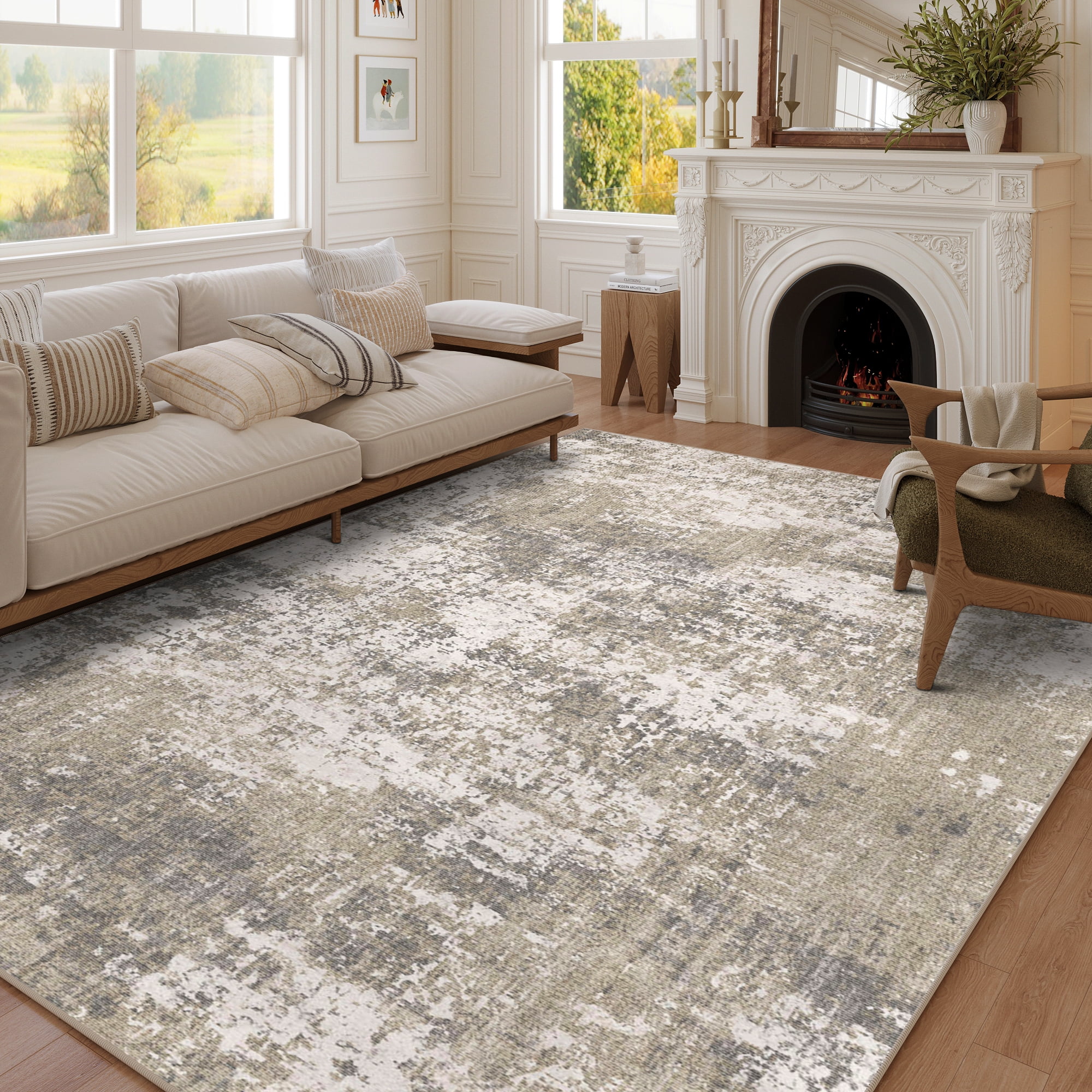 BERTHMEER 8'x10' Abstract Area Rugs for Living Room Bedroom Dining Room ...