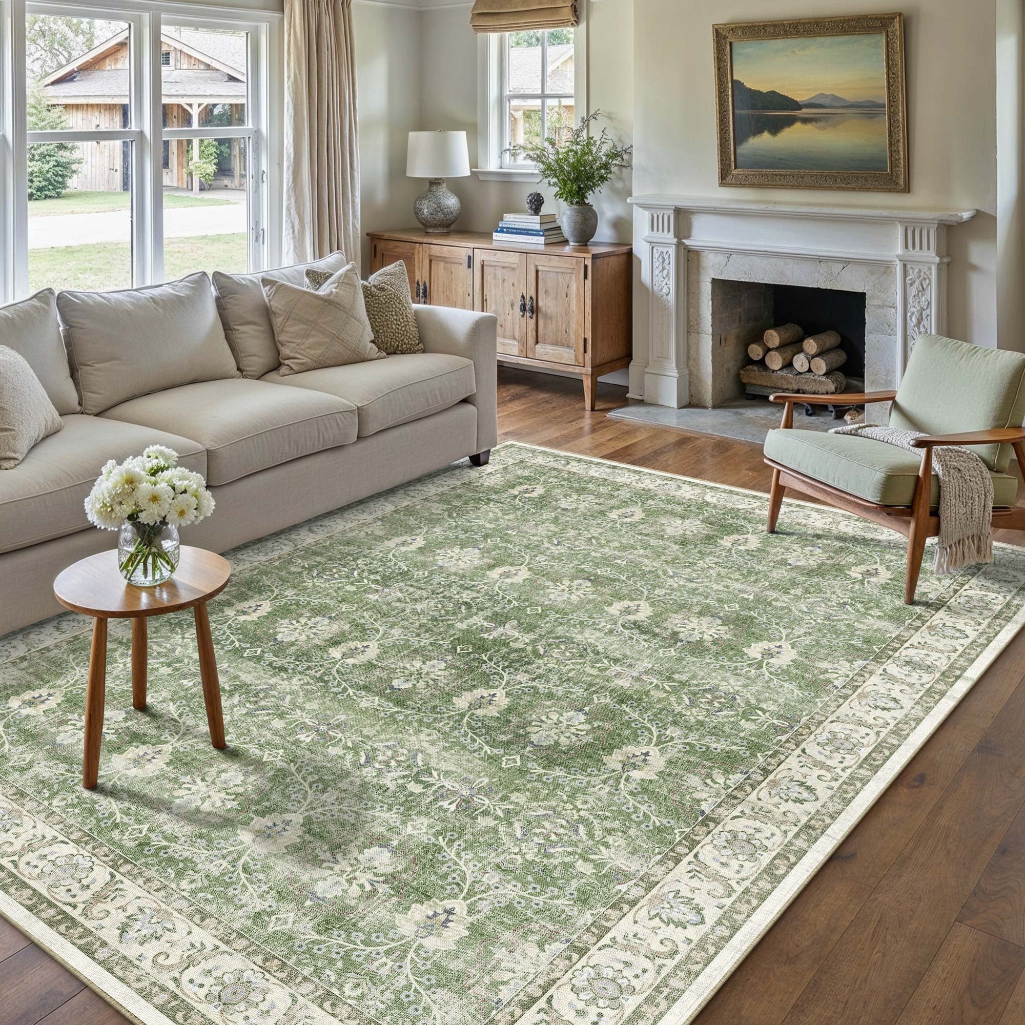 BERTHMEER 8'x10' Area Rugs for Living Room Bedroom Kitchen Rugs Non ...