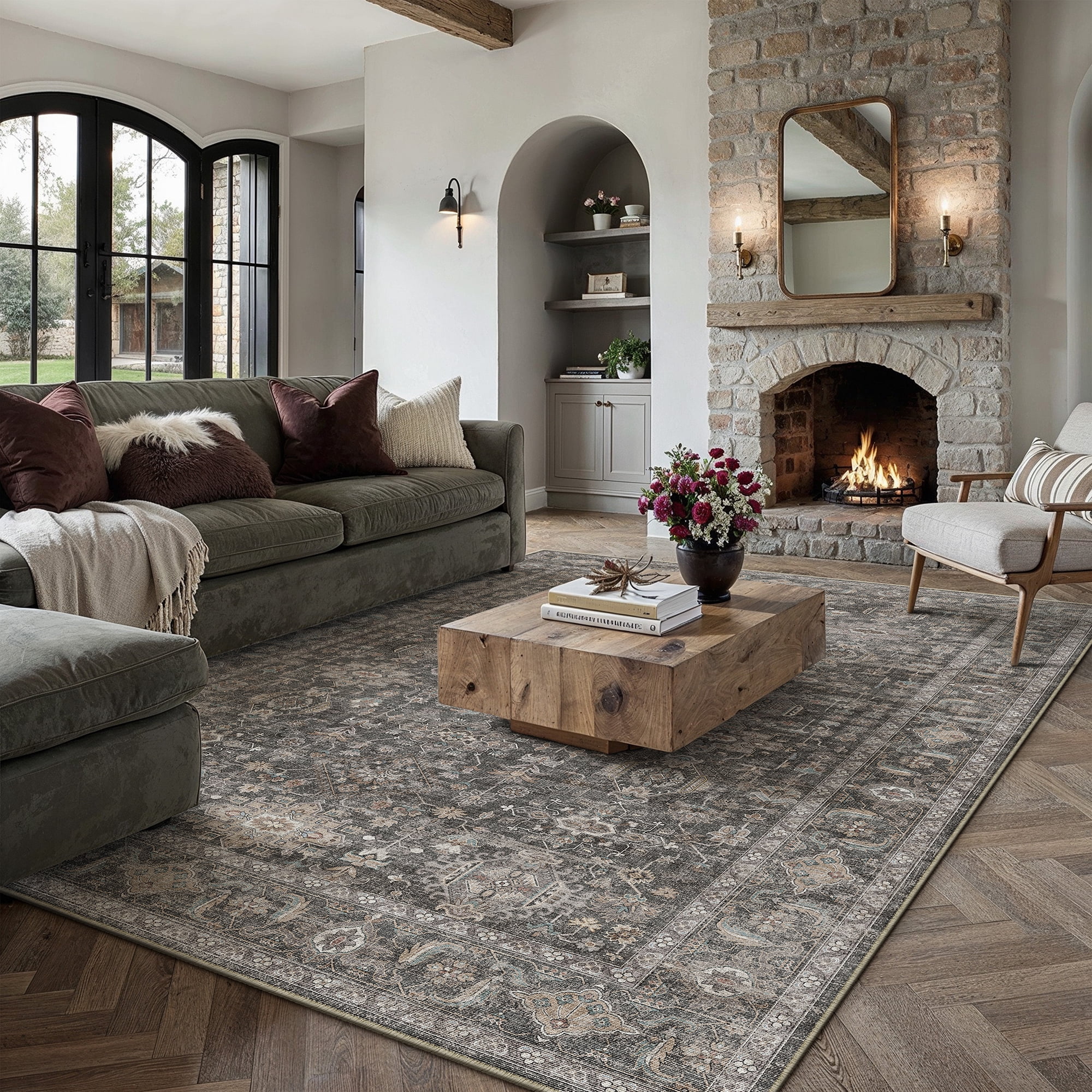 BERTHMEER 8'x10' Area Rugs for Living Room Dining Room Bedroom ...