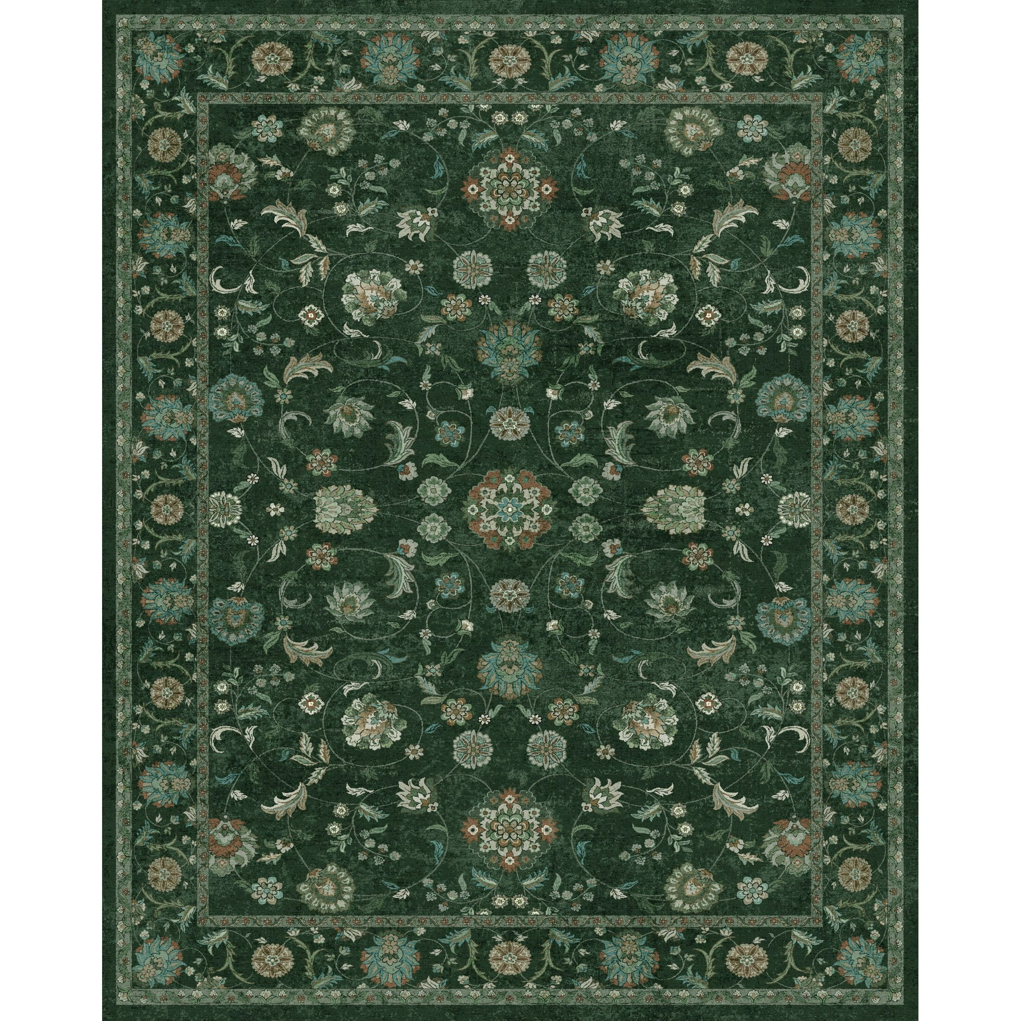 BERTHMEER 8'x10' Area Rugs for Living Room Large Vintage Green Carpets ...