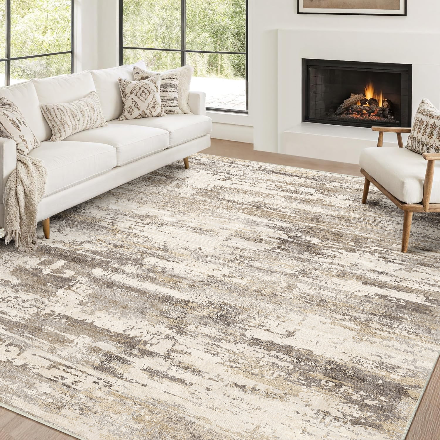 BERTHMEER 8'x10' Area Rugs for Living Room Large Abstract Bedroom ...