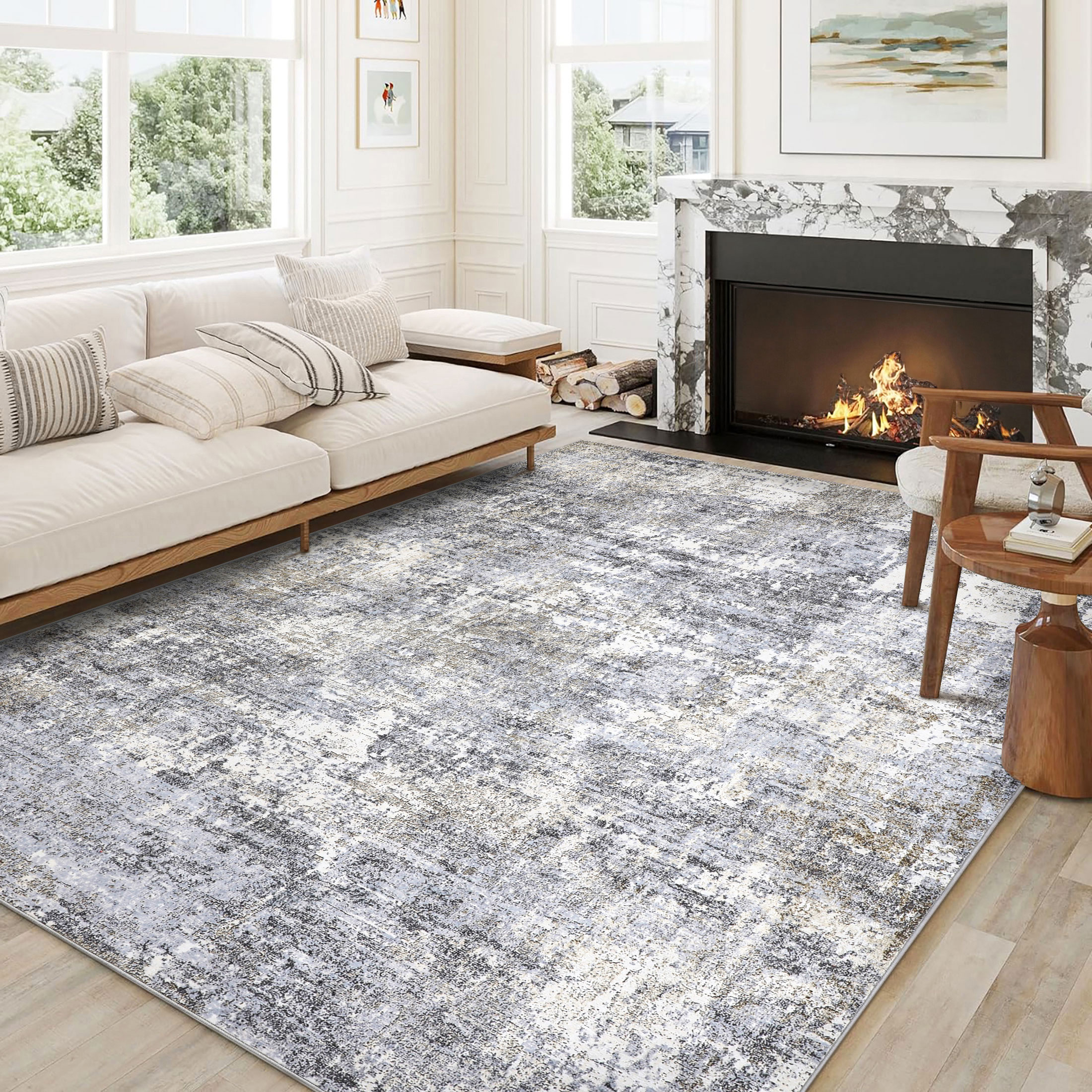 BERTHMEER 8'x10' Large Abstract Area Rugs for Living Room Bedroom ...