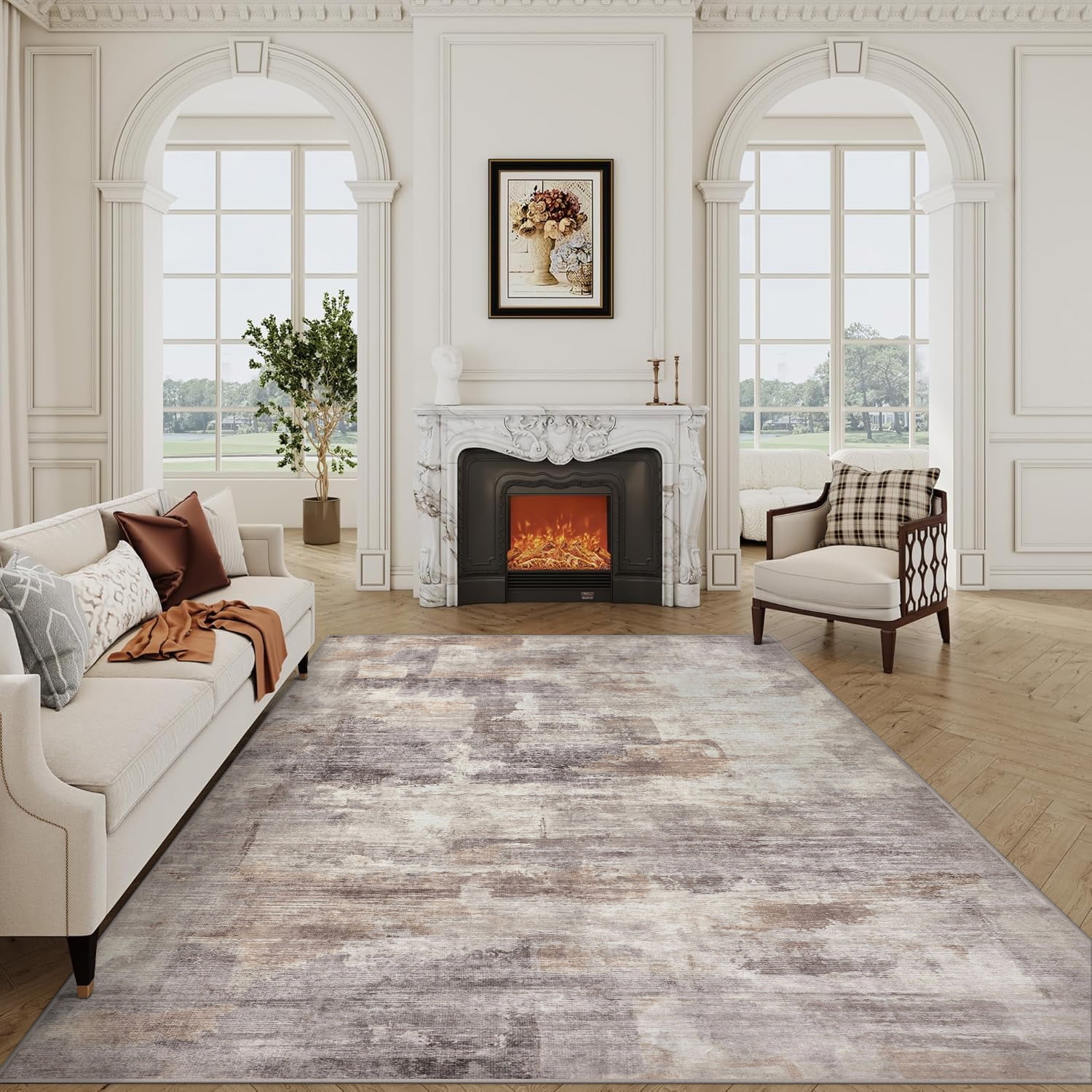 BERTHMEER 8'x10' Large Area Rugs Abstract Rugs for Living Room Bedroom ...