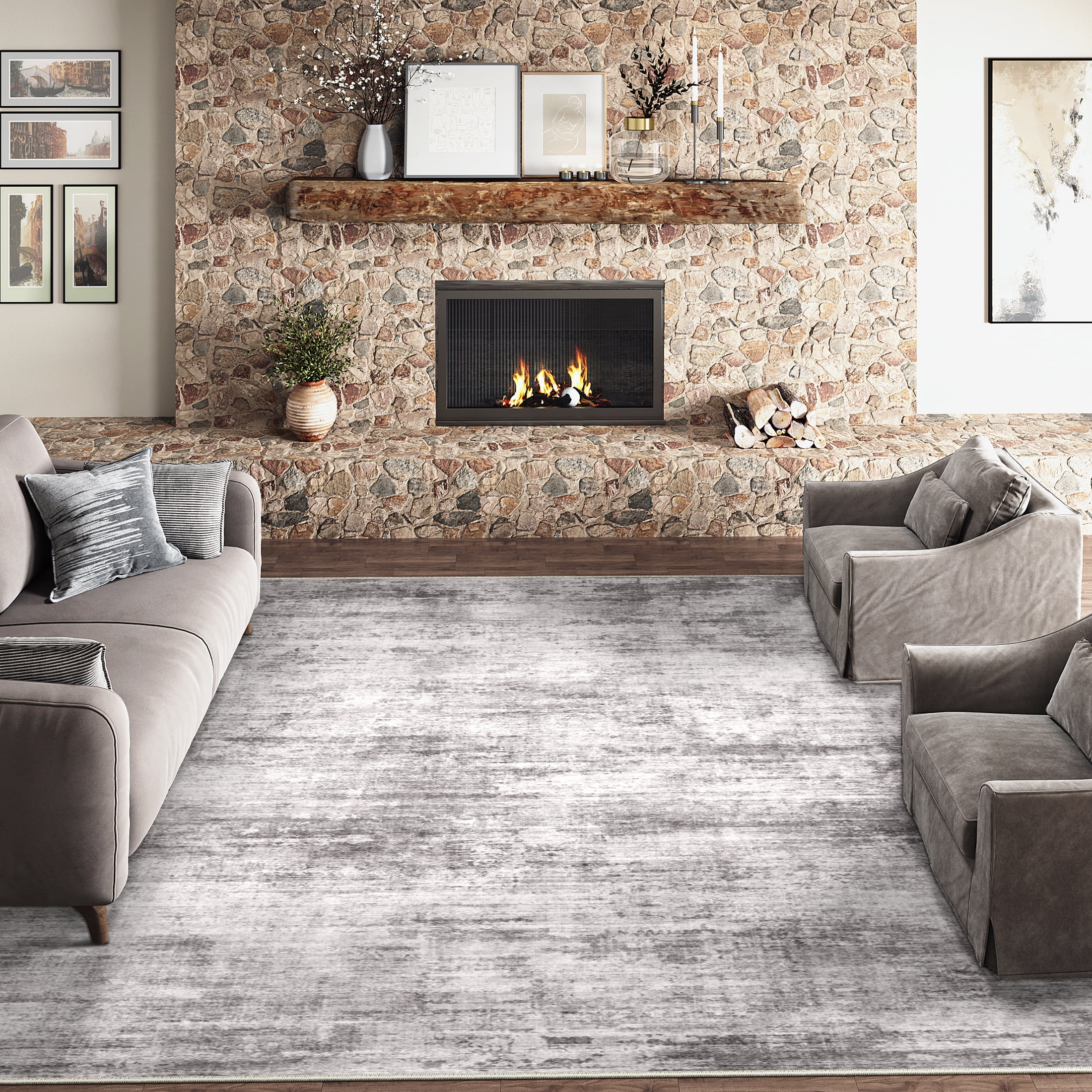 BERTHMEER 8'x10' Large Area Rugs Modern Abstract Rugs for Living Room ...