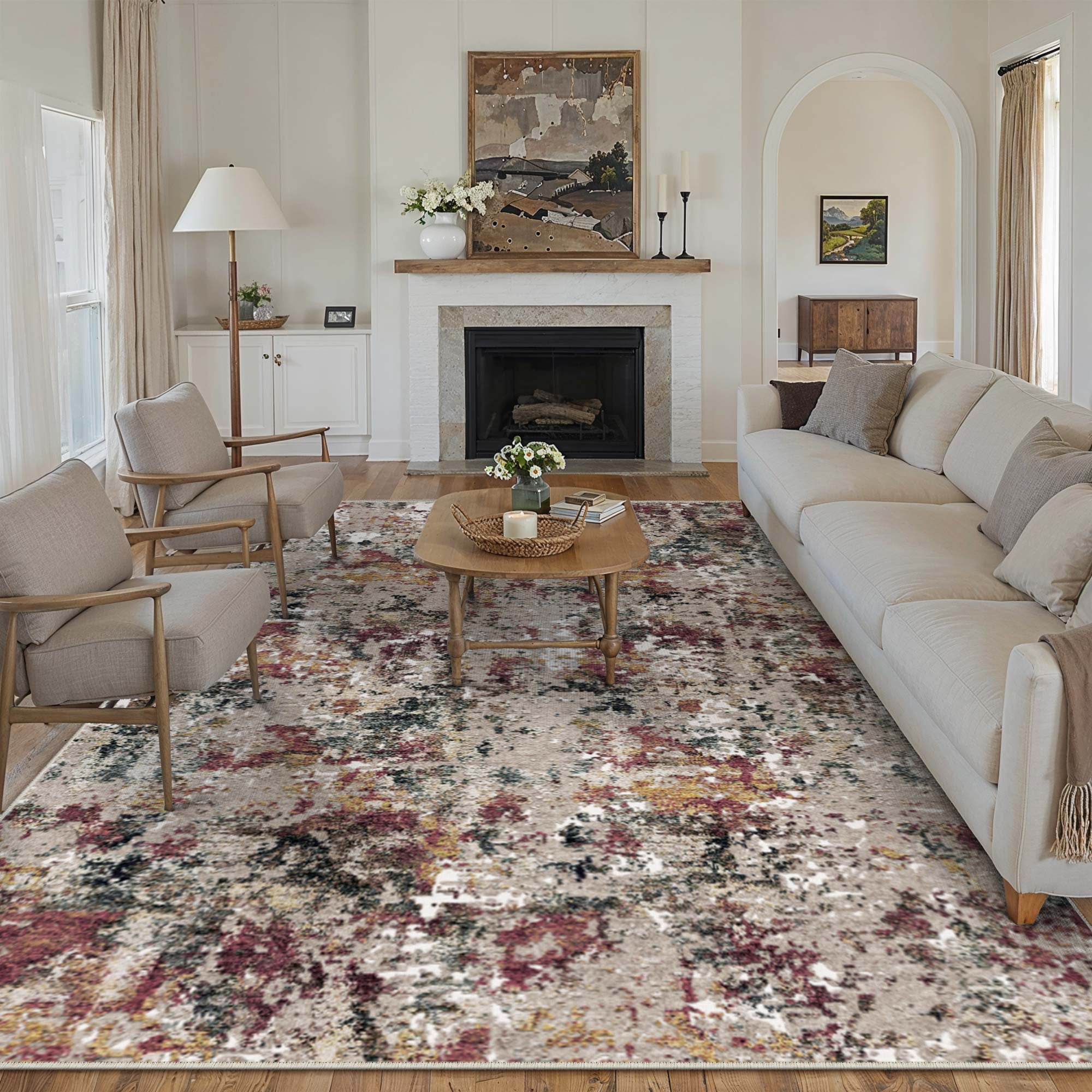 BERTHMEER 8'x10' Large Area Rugs Modern Abstract Rugs for Living Room ...