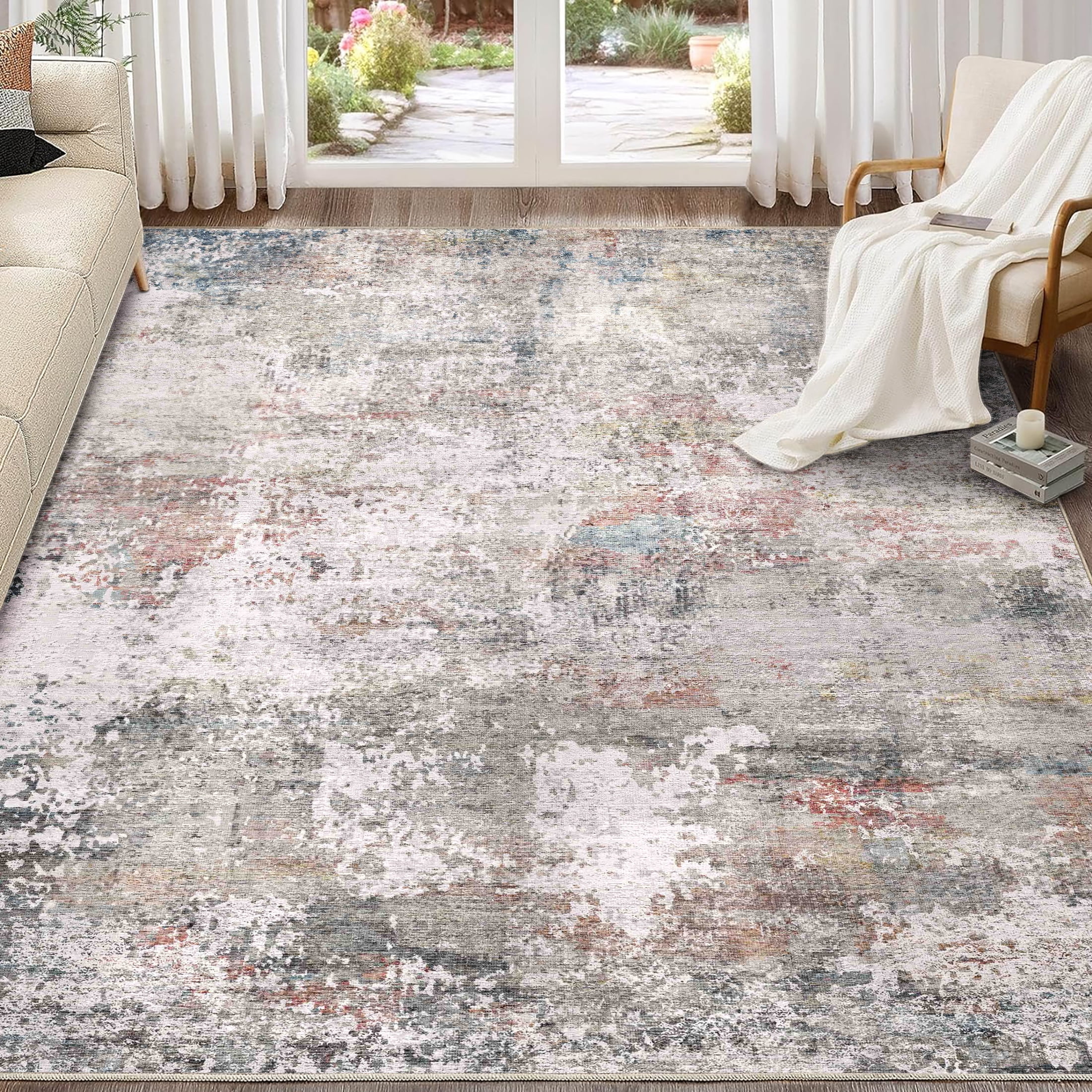 BERTHMEER 8'x10' Large Modern Abstract Area Rugs for Living Room ...