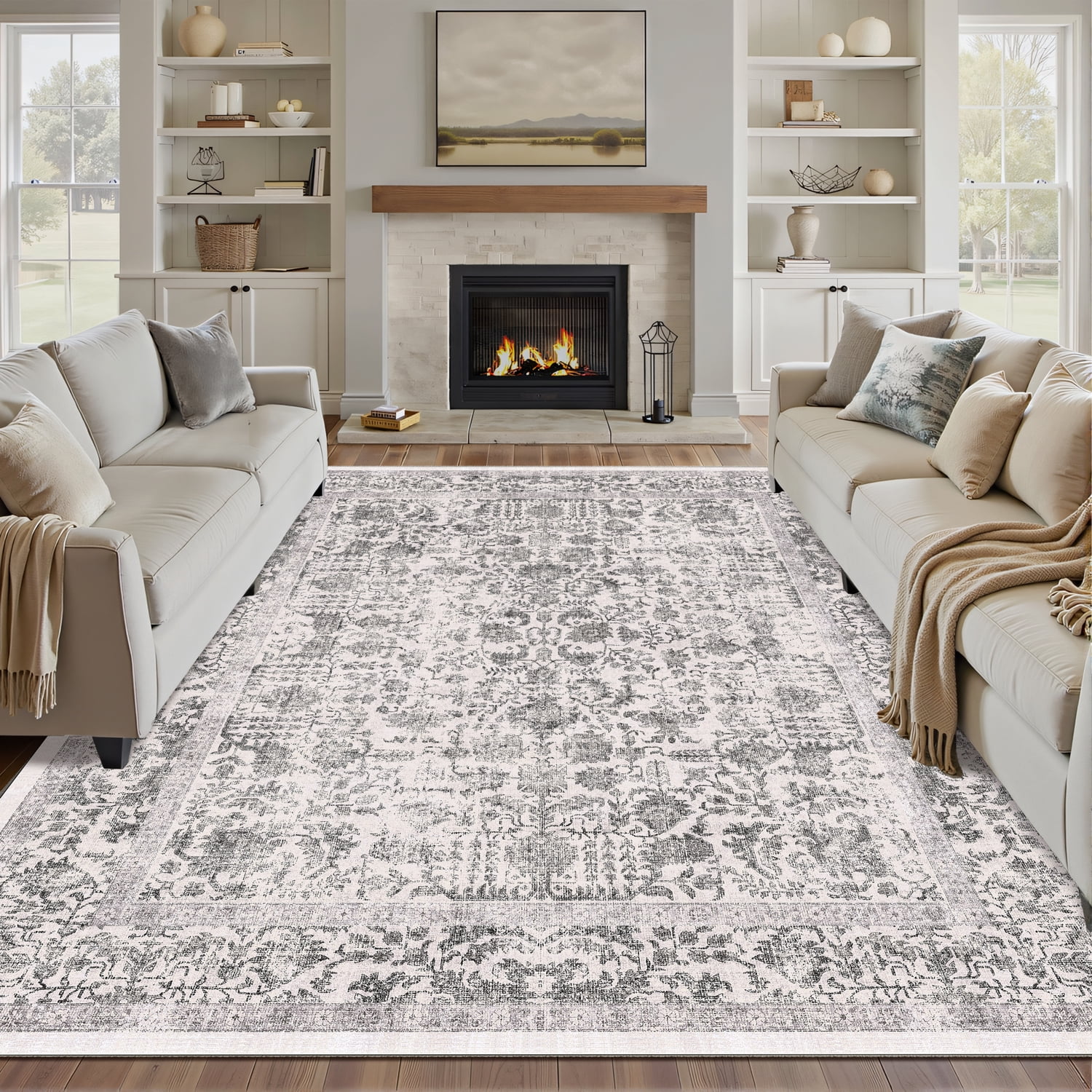 BERTHMEER 8'x10' Large Vintage Area Rugs Clearance for Living Room ...