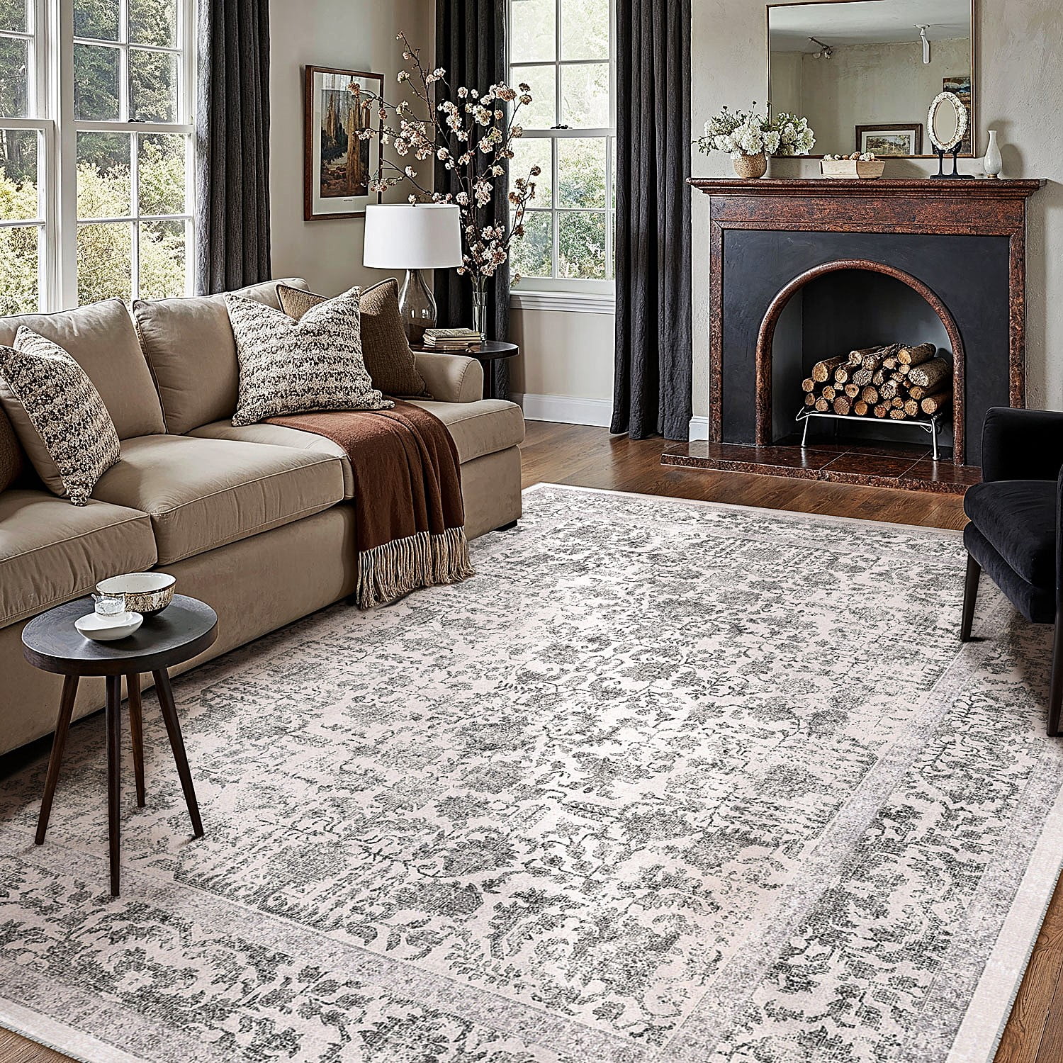 BERTHMEER 8'x10' Large Vintage Area Rugs Clearance for Living Room ...
