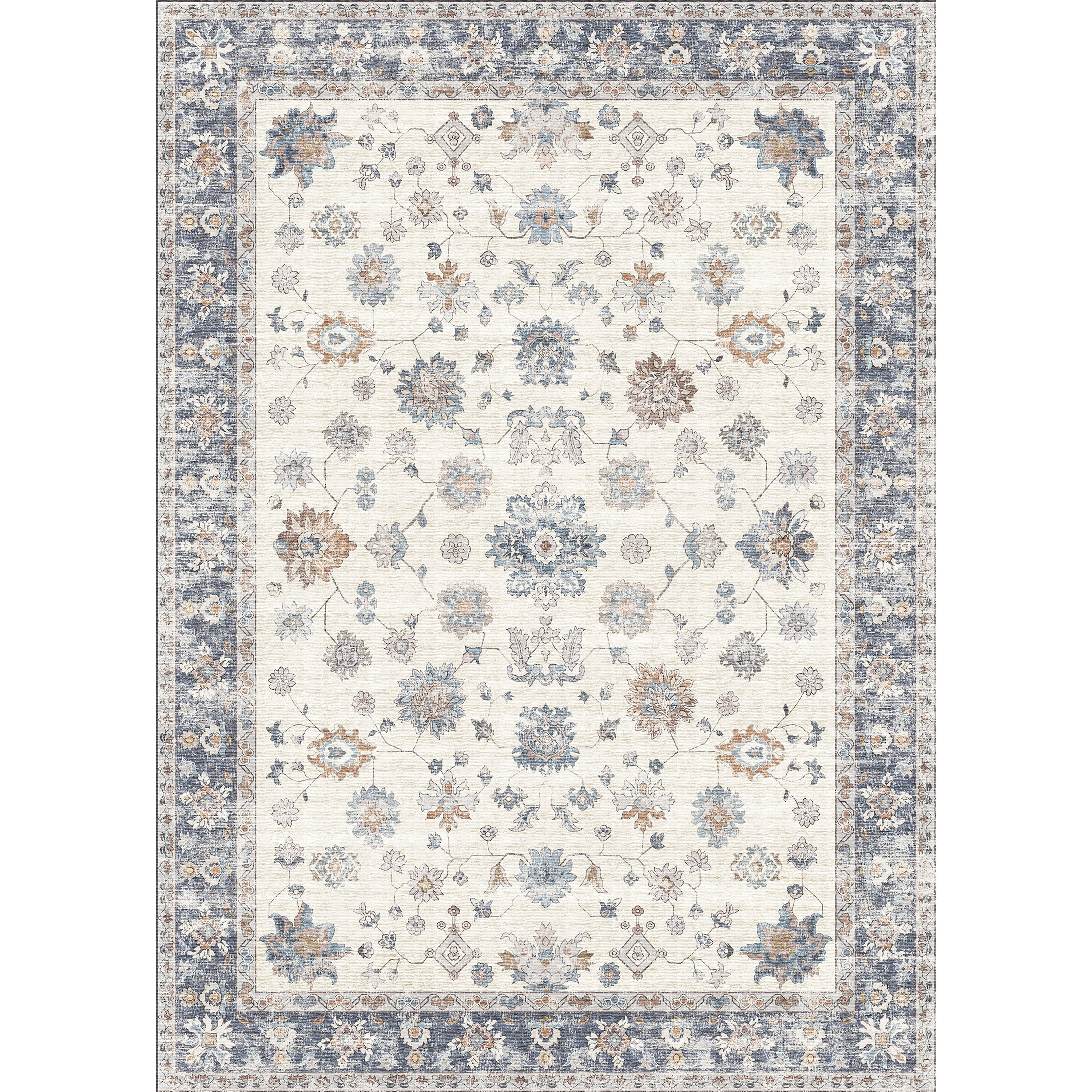 BERTHMEER 9'x12' Large Area Rugs for Living Room Bedroom Office Blue ...