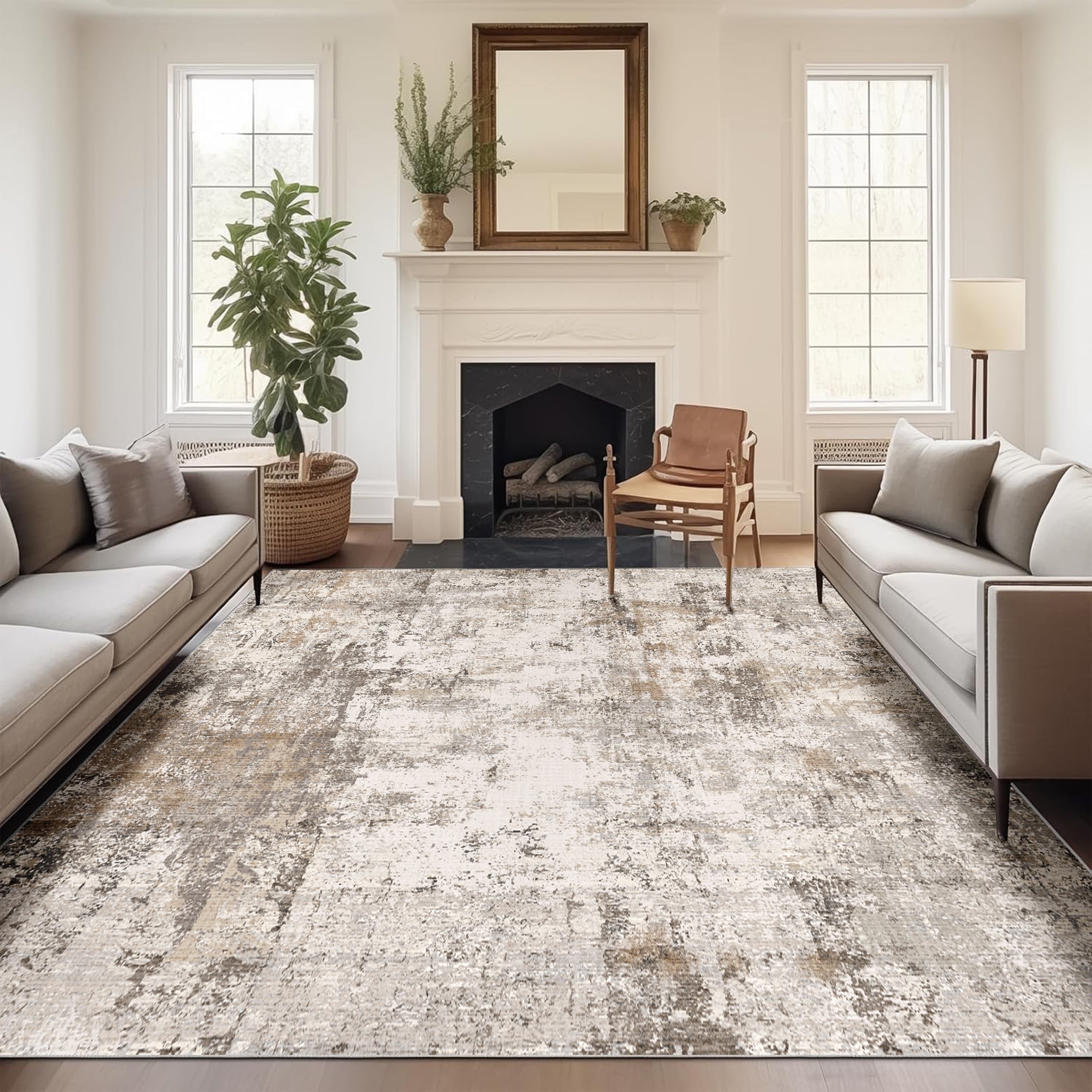 BERTHMEER 9'x12' Large Area Rugs for Living Room Modern Abstract ...
