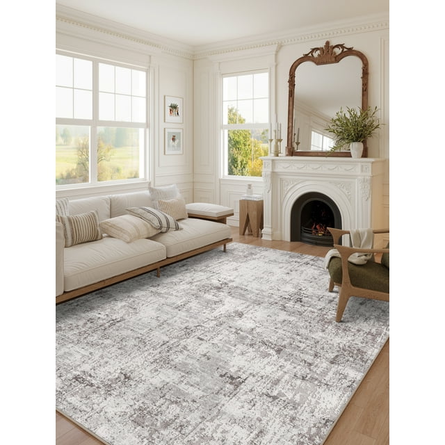 BERTHMEER 9'x12' Large Gray Abstract Area Rugs Modern Rugs for Living ...