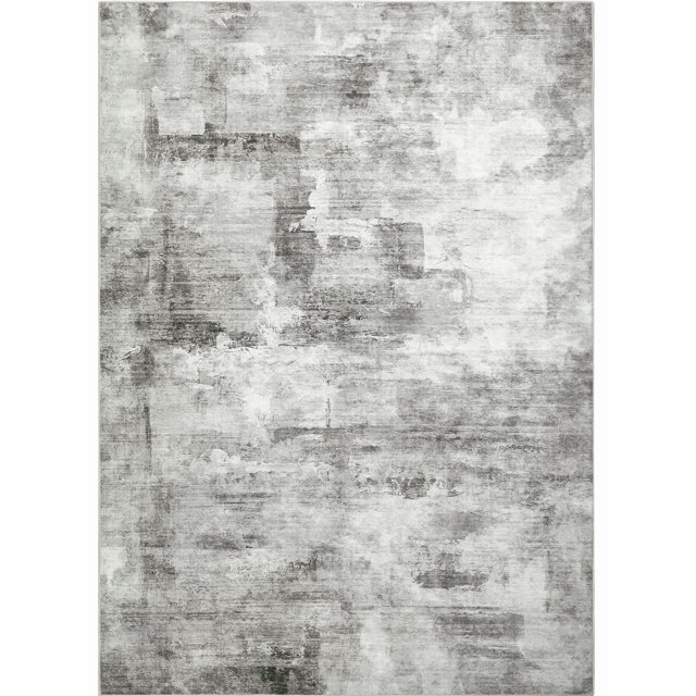 BERTHMEER 9'x12' Large Gray Abstract Area Rugs for Living Room Bedroom ...