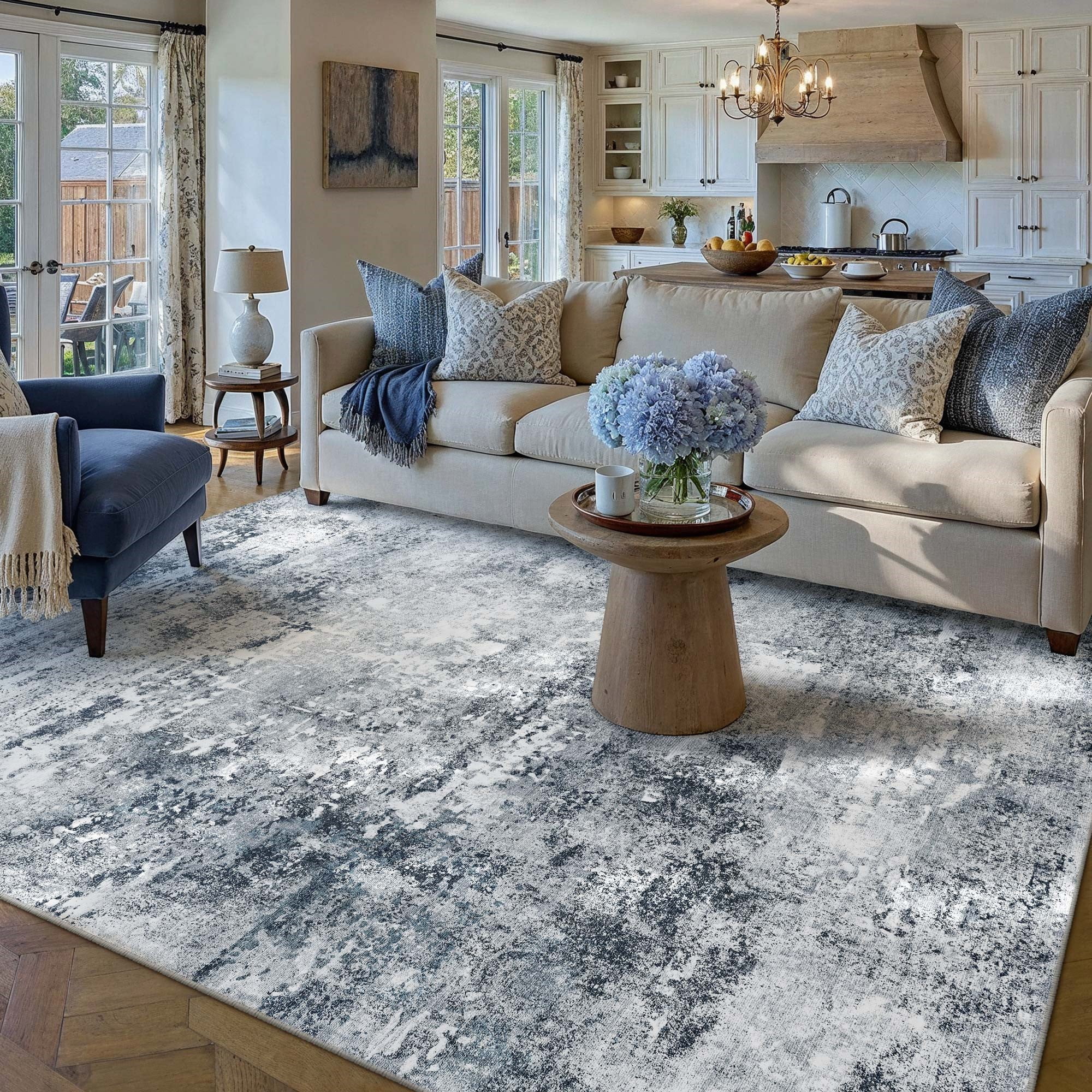 BERTHMEER 9'x12' Large Modern Abstract Area Rugs for Living Room ...