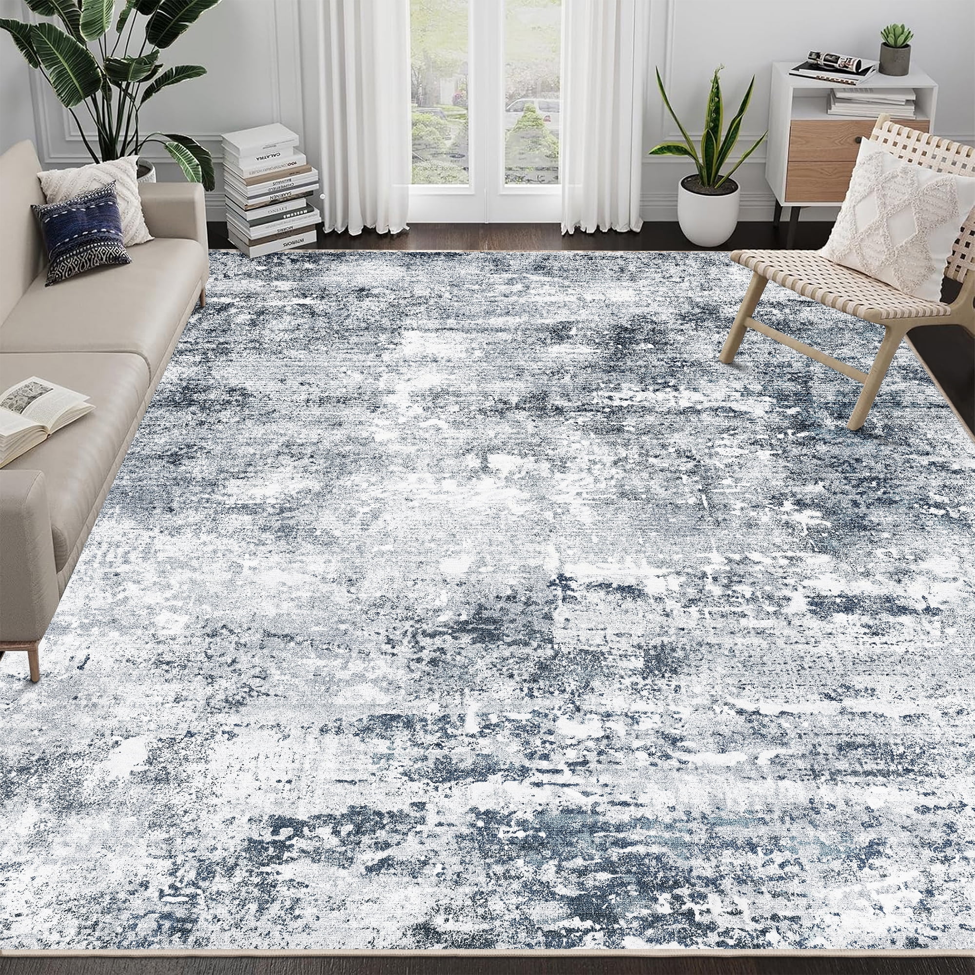 BERTHMEER 9'x12' Large Modern Abstract Area Rugs for Living Room ...