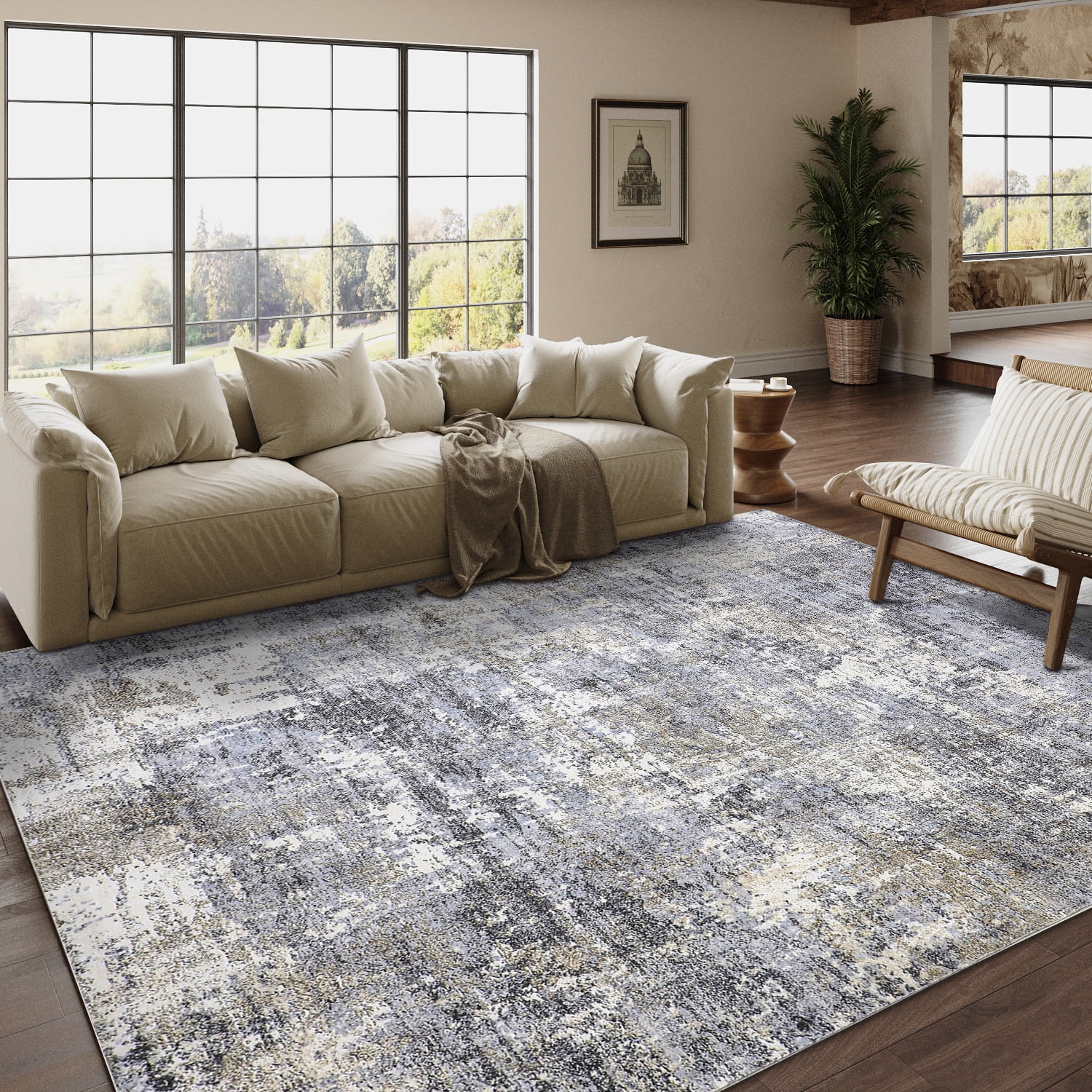 BERTHMEER 9'x12' Large Modern Abstract Area Rugs for Living Room ...