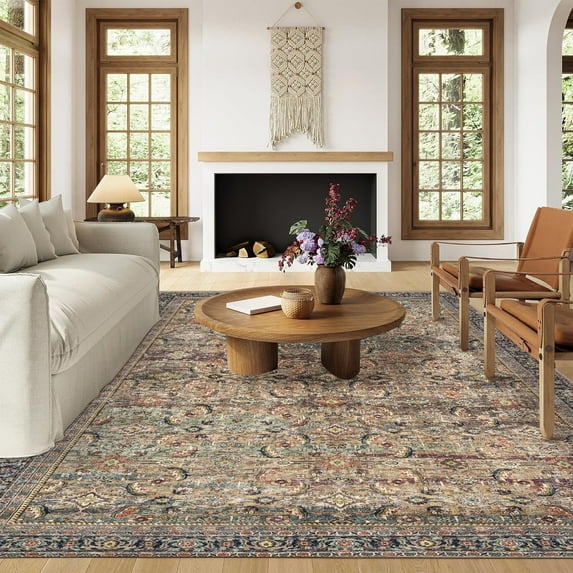 HaiiMeid 3'x5' Non-Slip Area Rug with Rubber Backing for Office ...