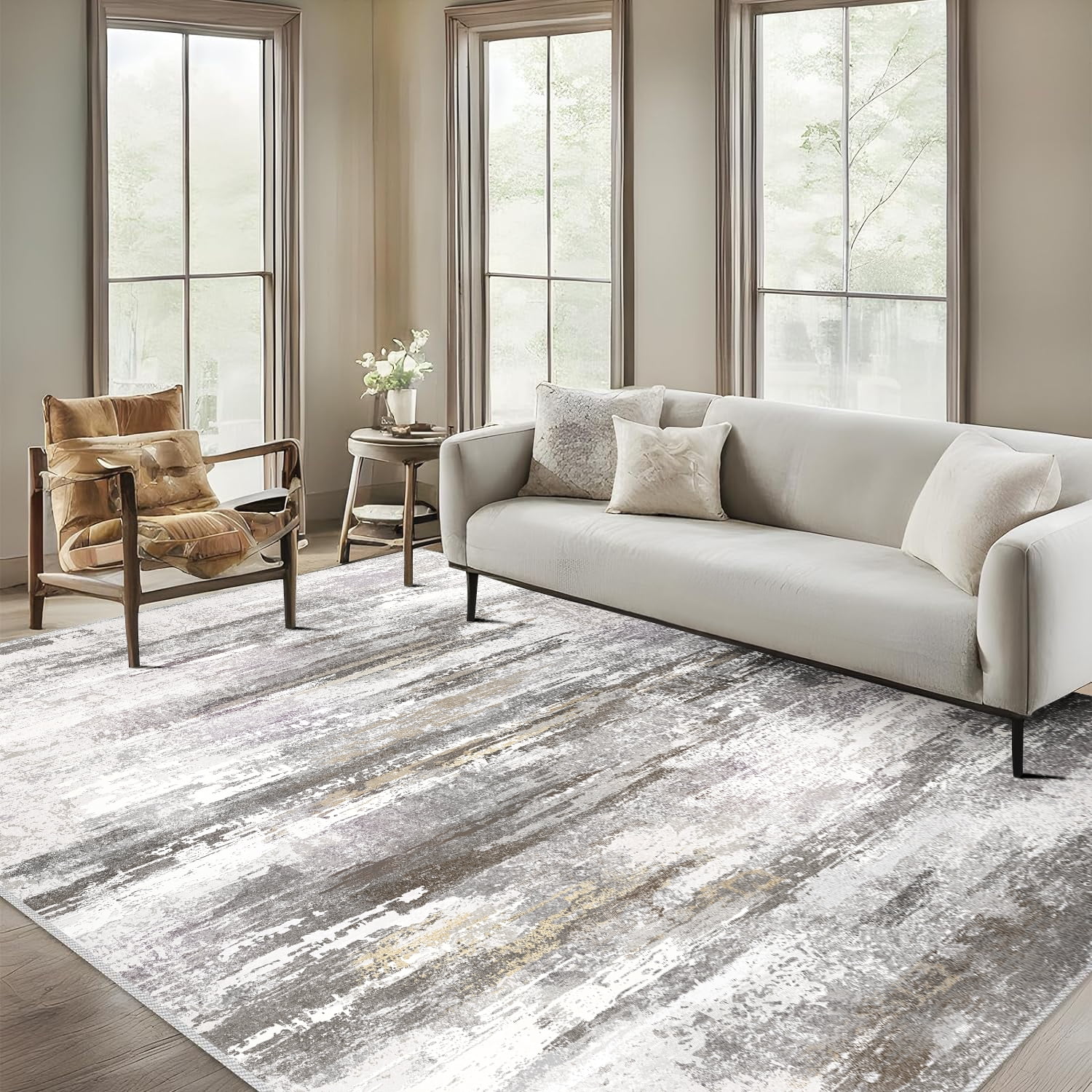 BERTHMEER Area Rugs 8’x10' Clearance for Living Room Bedroom Abstract ...