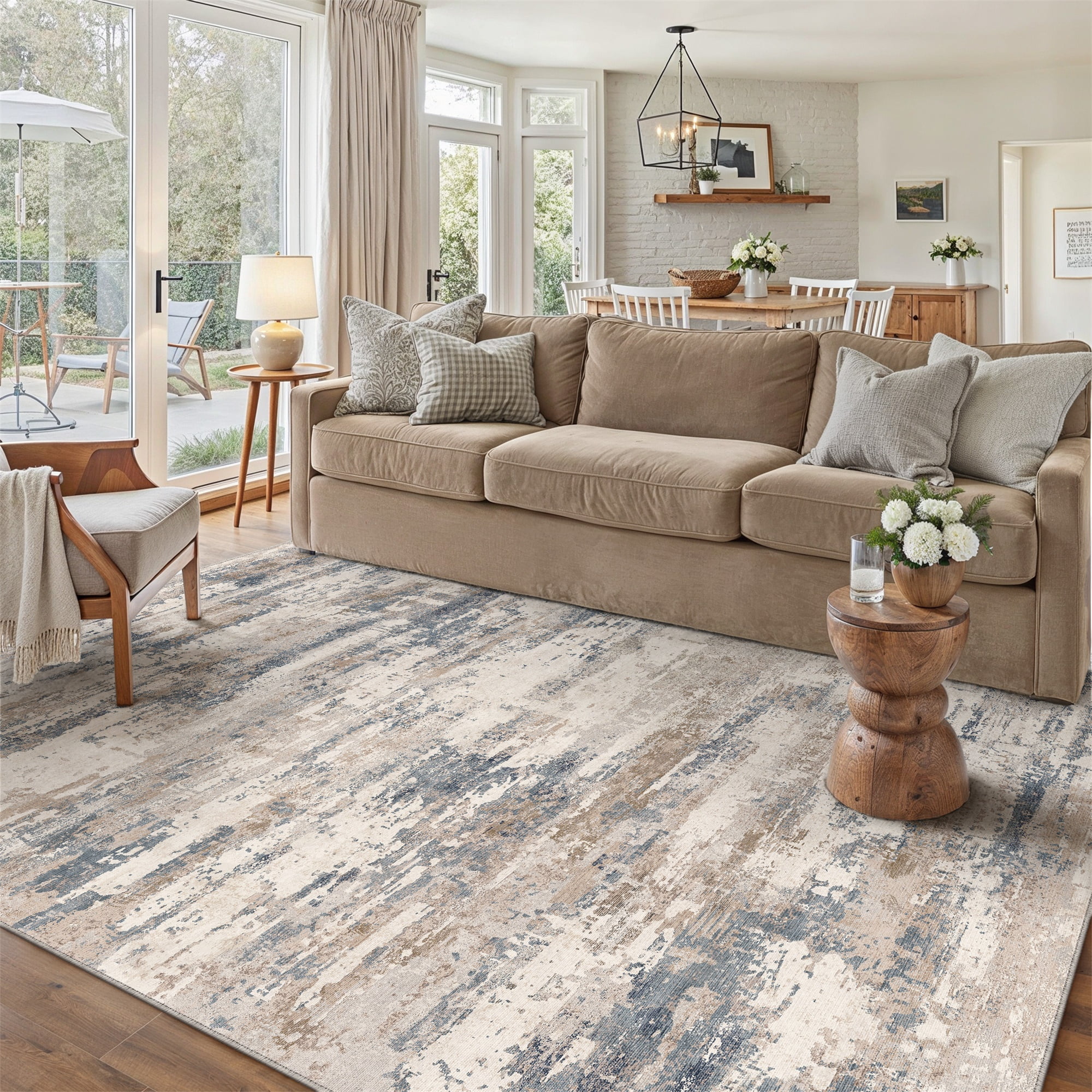 BERTHMEER Area Rugs 8’x10' Clearance for Living Room Bedroom Non Slip ...