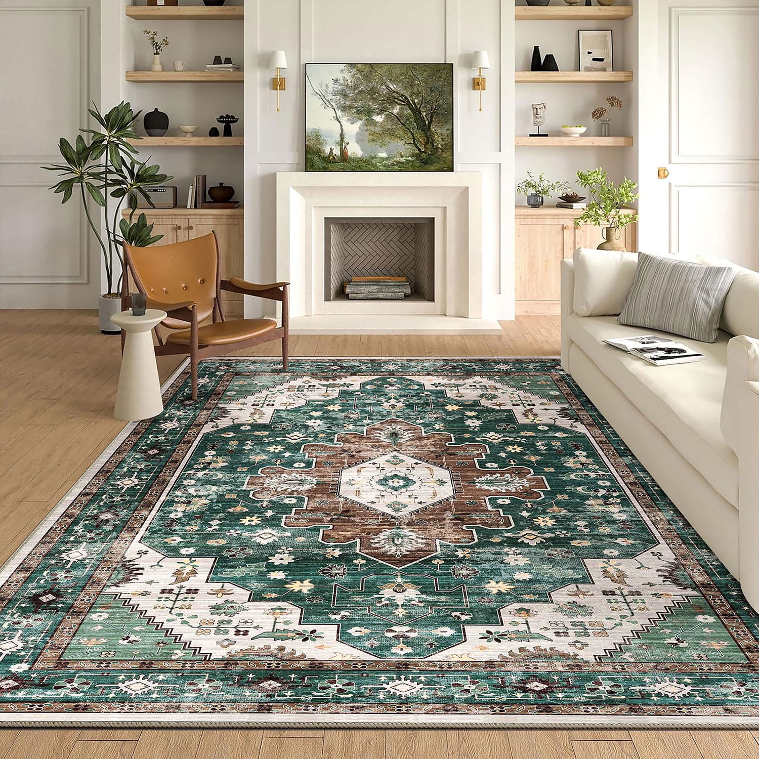 BERTHMEER Area Rugs 8’x10' Clearance for Living Room Vintage Large Rugs ...