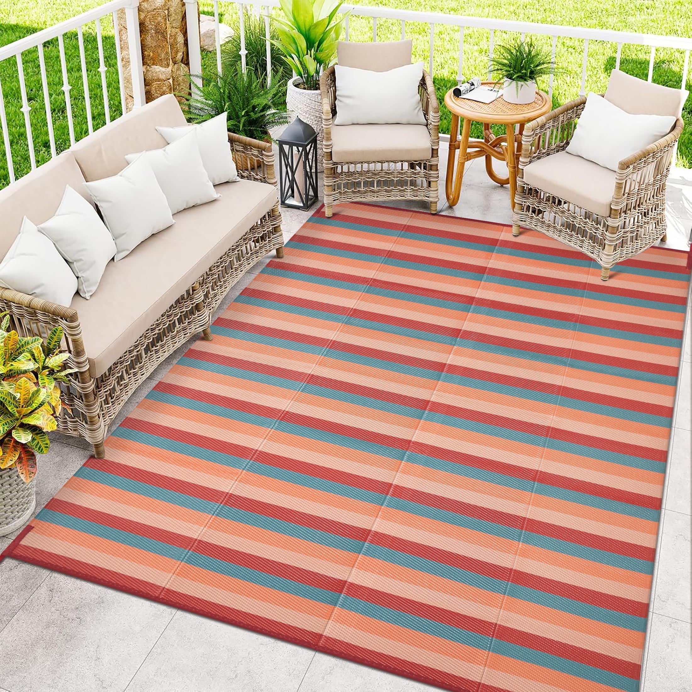 BERTHMEER Large 9'x12'Outdoor Rug on Sale Clearance for Patio ...