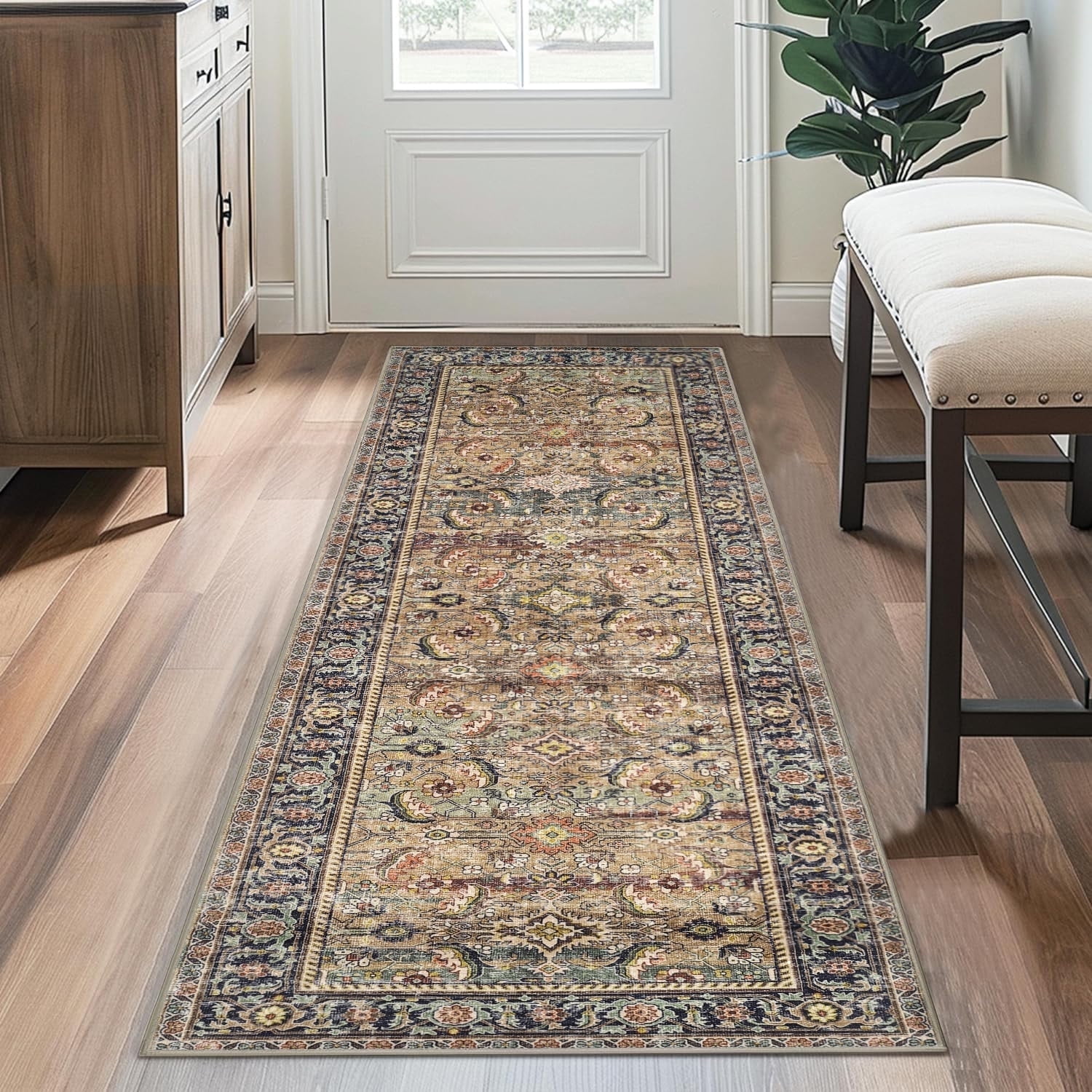 HaiiMeid 2'x6' Non-Skid Runner Rug with Rubber Backed for Kitchen, Hall ...