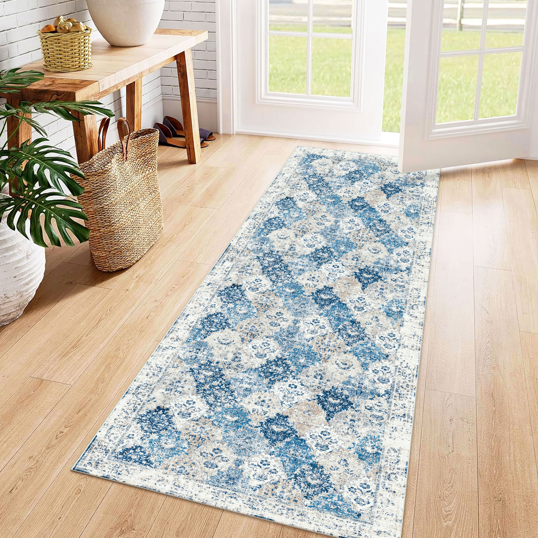 BERTHMEER Washable 2'x8' Runner Rugs for Kitchen Entryway Hallway ...
