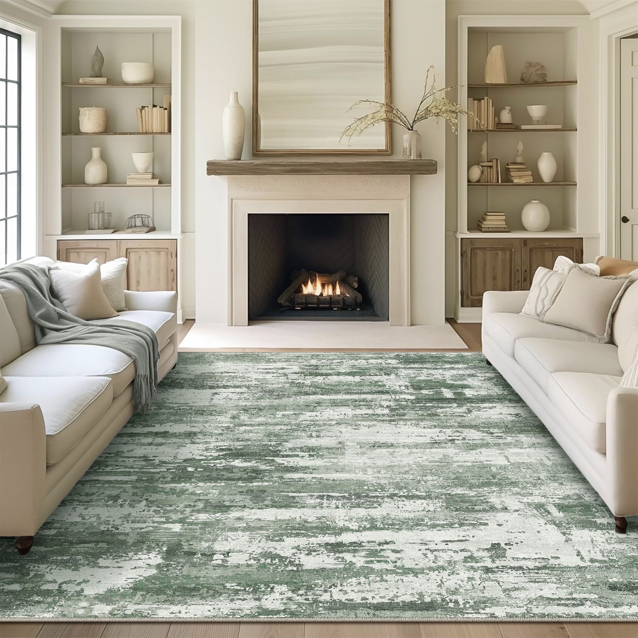 BERTHMEER Washable Rugs 5'x7' Area Rugs for Living Room Bedroom Kitchen ...