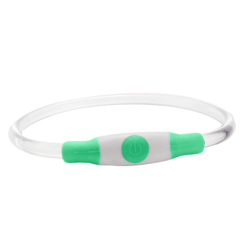 BERYWOLKS 2.29ft LED Dog Collar USB Rechargeable Flash Dog Necklace Pet ...