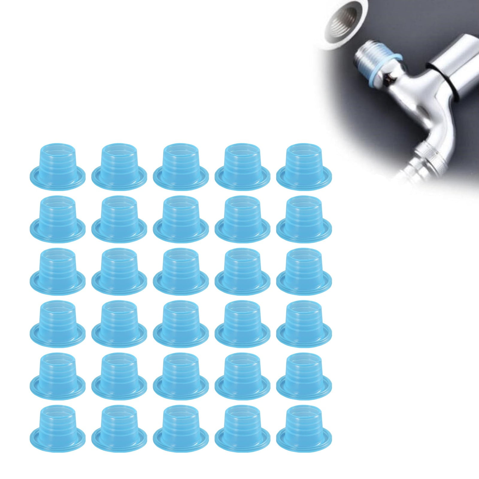 BERYWOLKS 30 Pcs Silicone Ring for Faucet with Gasket Four Part ...