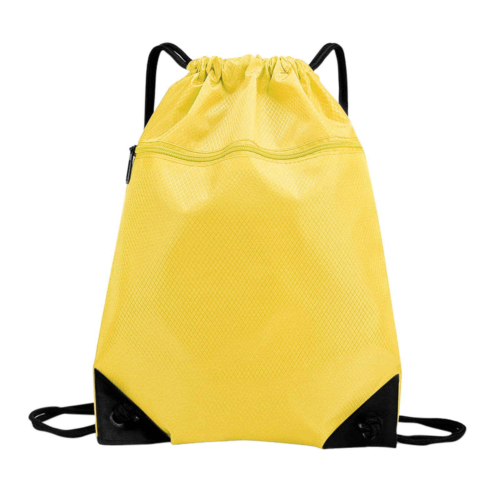 BERYWOLKS Drawstring Backpack Sports Bag with Front Zipper Pocket and ...