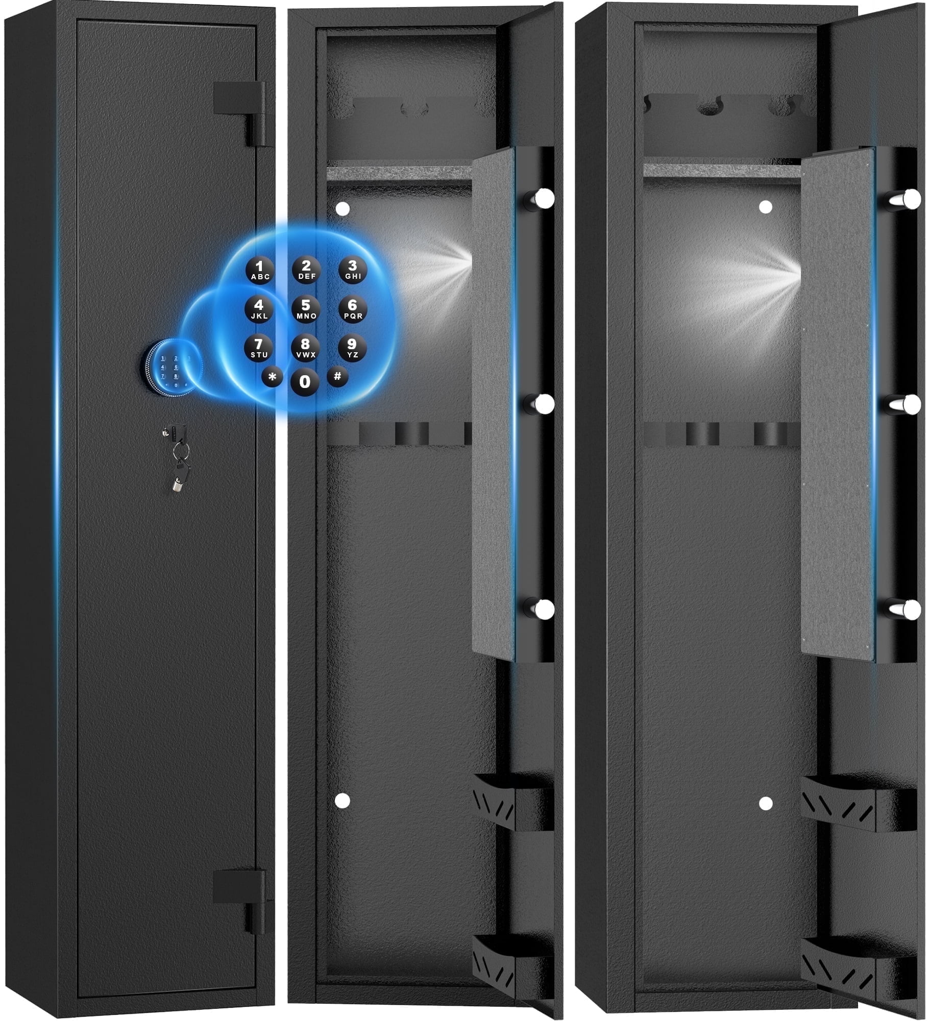 BESAFETY 2-4 Long Gun Safes, Gun Cabinets for Home Storage of Rifle and ...