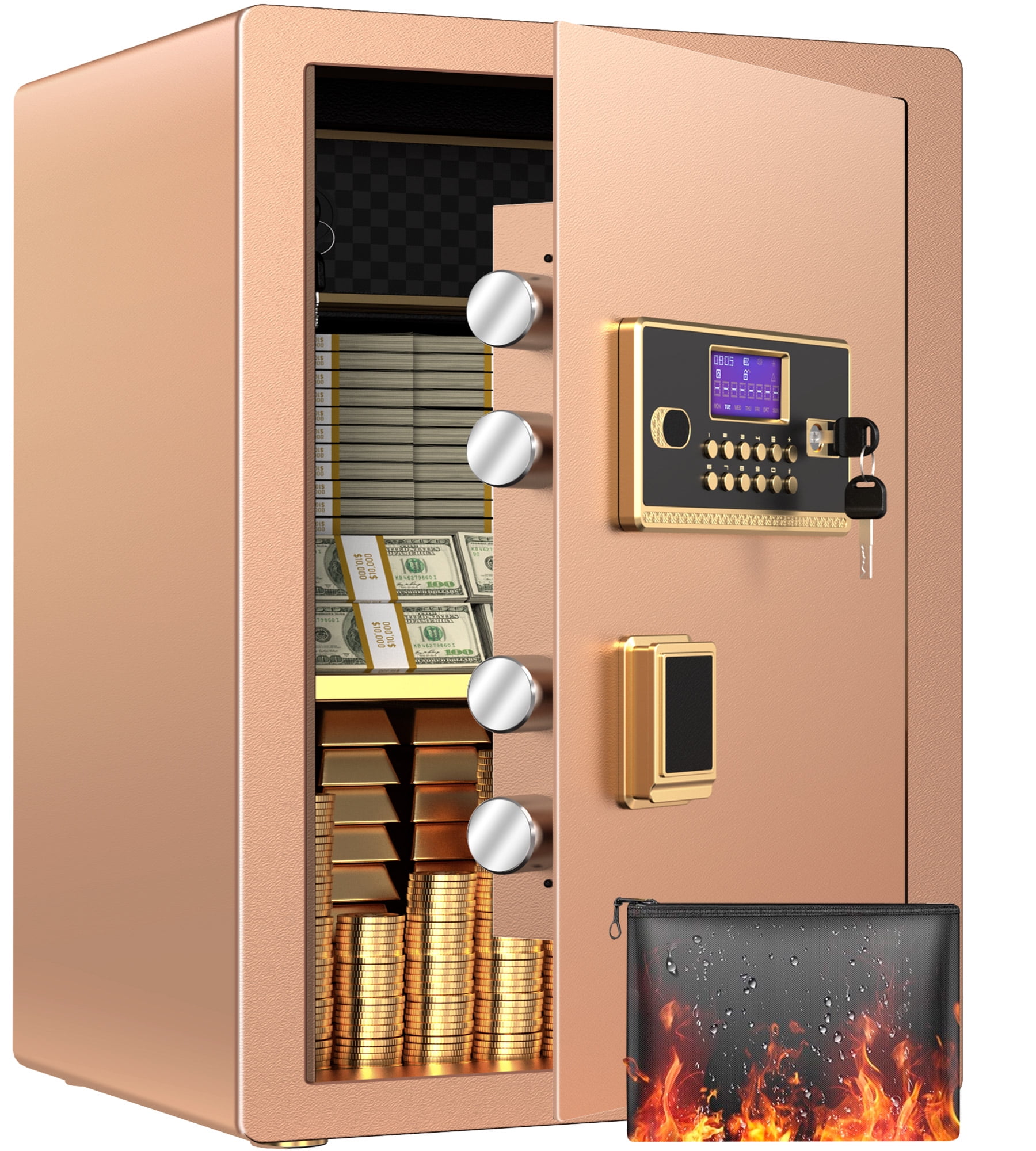 BESAFETY 6.5 Cuft Large Safe Box, Home Safe Security Box With Fireproof ...