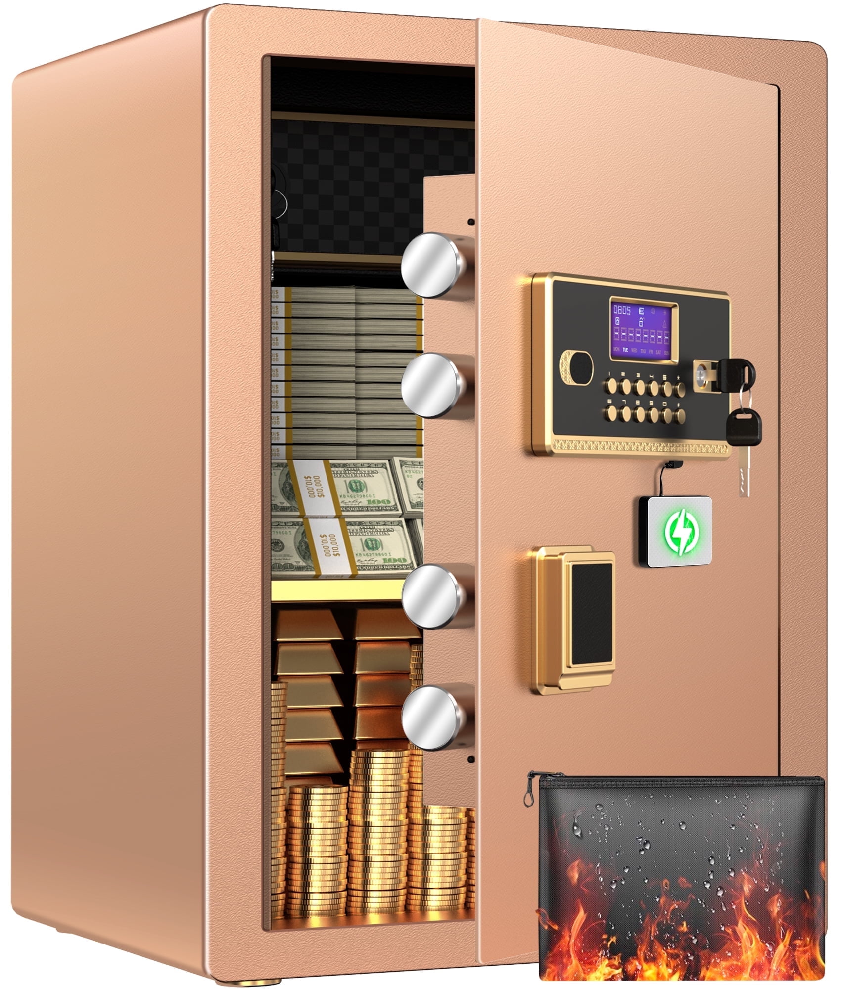 BESAFETY 6.5 Cuft Large Safe Box, Home Safe Security Box With Fireproof ...