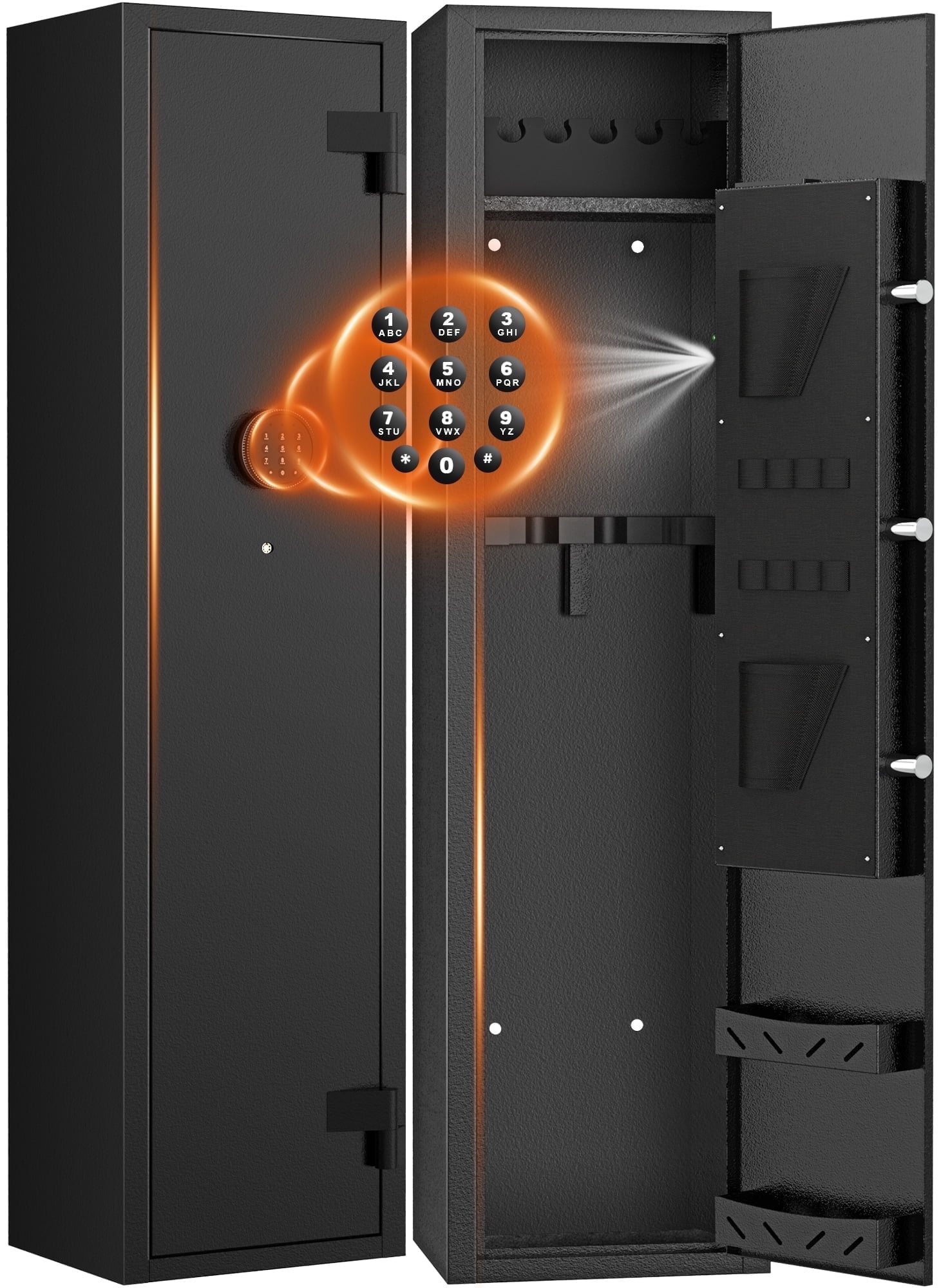 BESAFETY 5-7 Long Gun Safes, Gun Cabinets for Home Storage of Rifle and ...