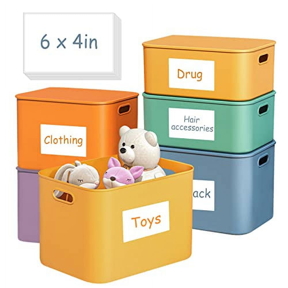 BESARME 6 x 4 Inch Large Labels for Storage Bins, 60 Pcs Storage Bin ...