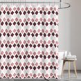 Besbesme Boho Mid Century Shower Curtain Set Waterproof Fabric For