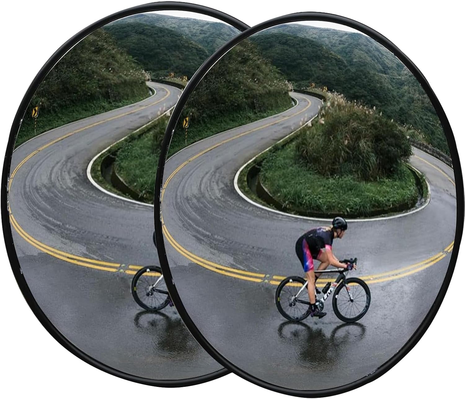 BESEA 2 PACK 18 Inch Traffic Mirror, PC Convex Mirror with Adjustable ...