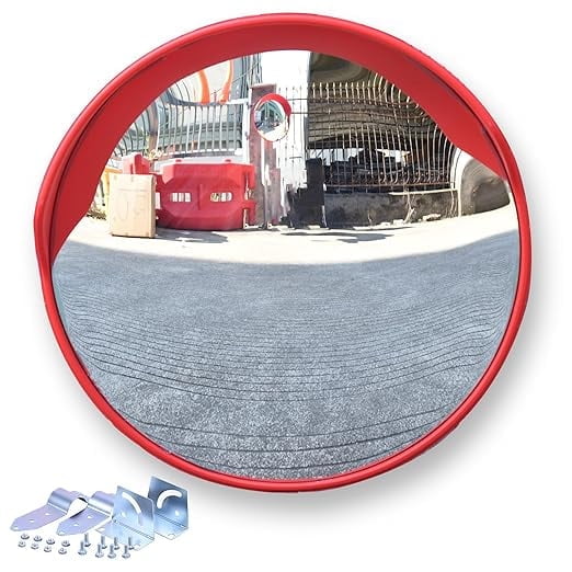 BESEA 32'' PC Convex Driveway Mirror, Blind Spot Mirrors for Car with ...