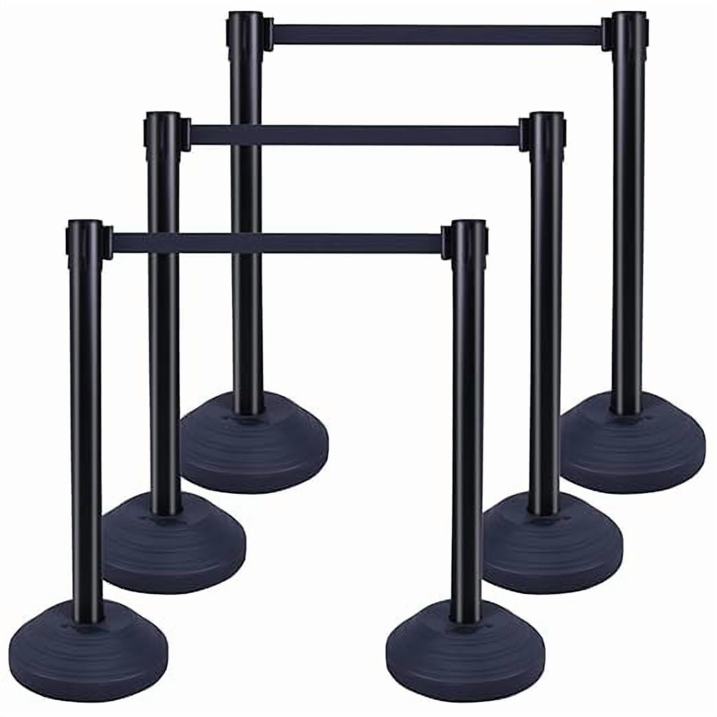 BESEA 6PACK Crowd Control Stanchions with 10 FEET Retractable Belts ...
