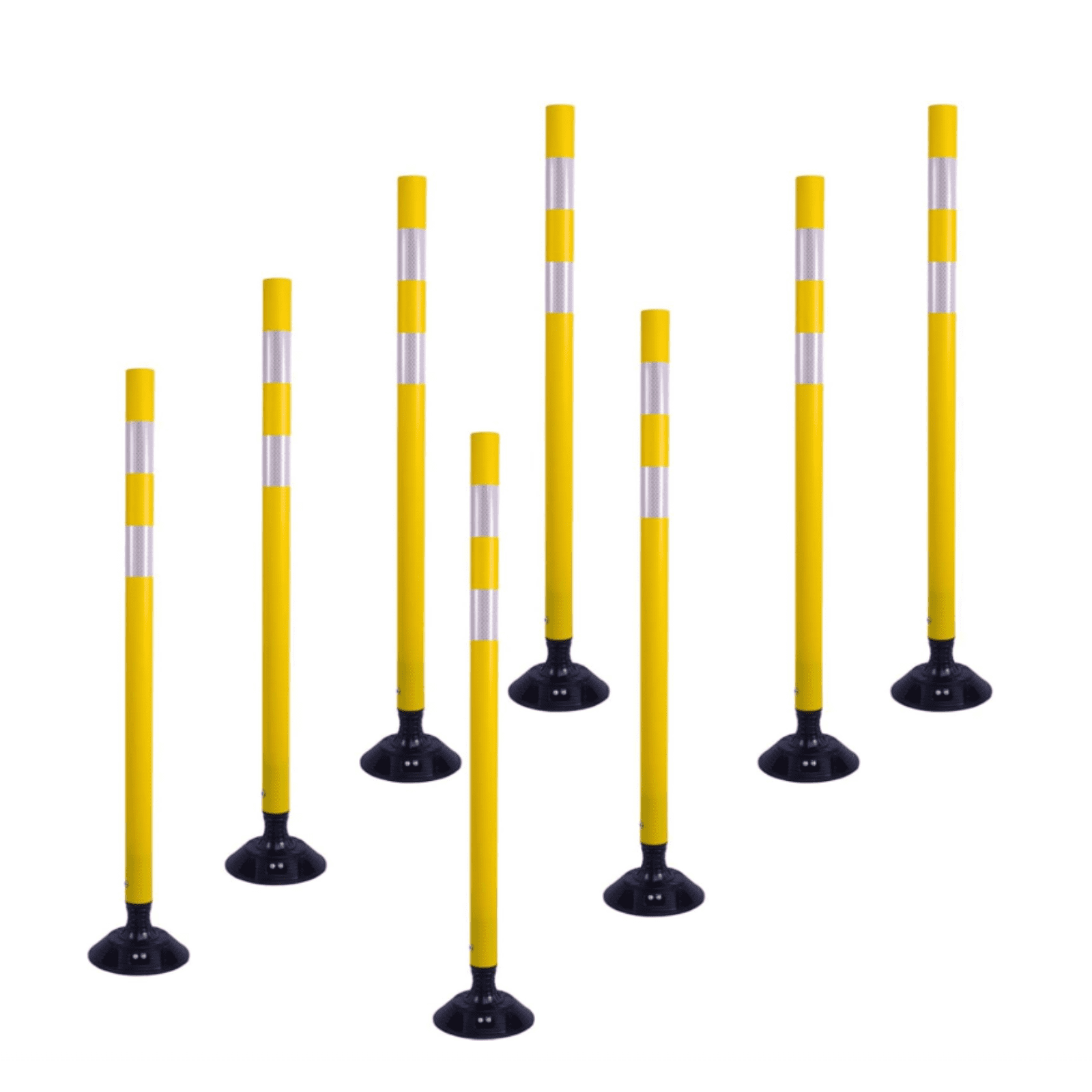 BESEA 8PCS 48" Traffic Delineator Posts with Detachable Base & High ...