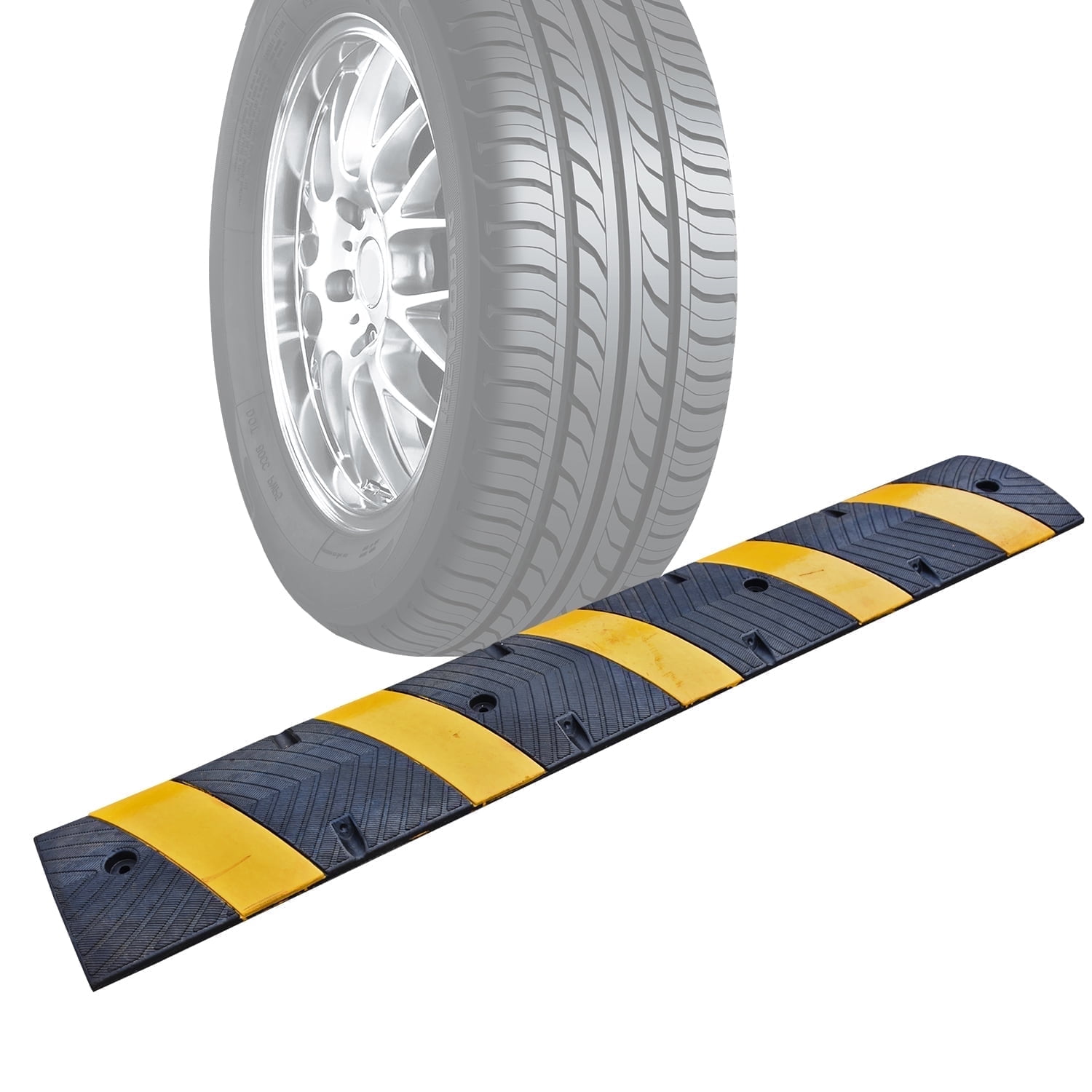 BESEA 6FT Rubber Driveway Curb Ramps, Speed Ramp for Road Stop and Slow ...