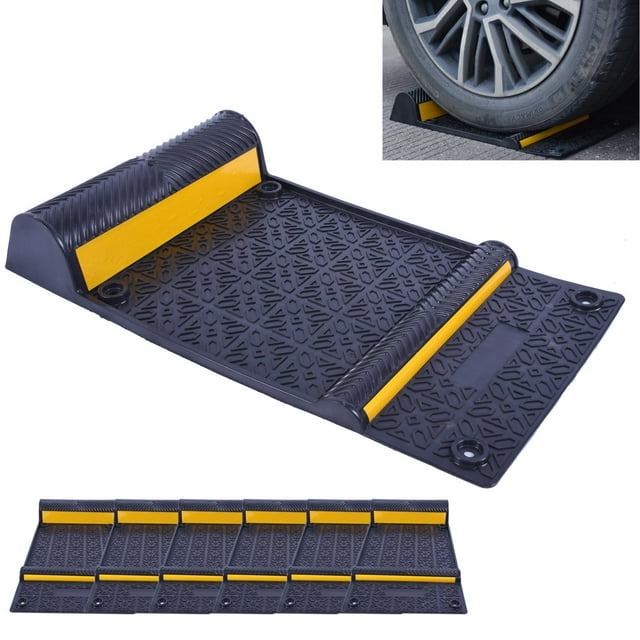BESEA Car Parking Mat 6 Pack, PVC Parking Guide Mat for Indoor/Outdoor ...