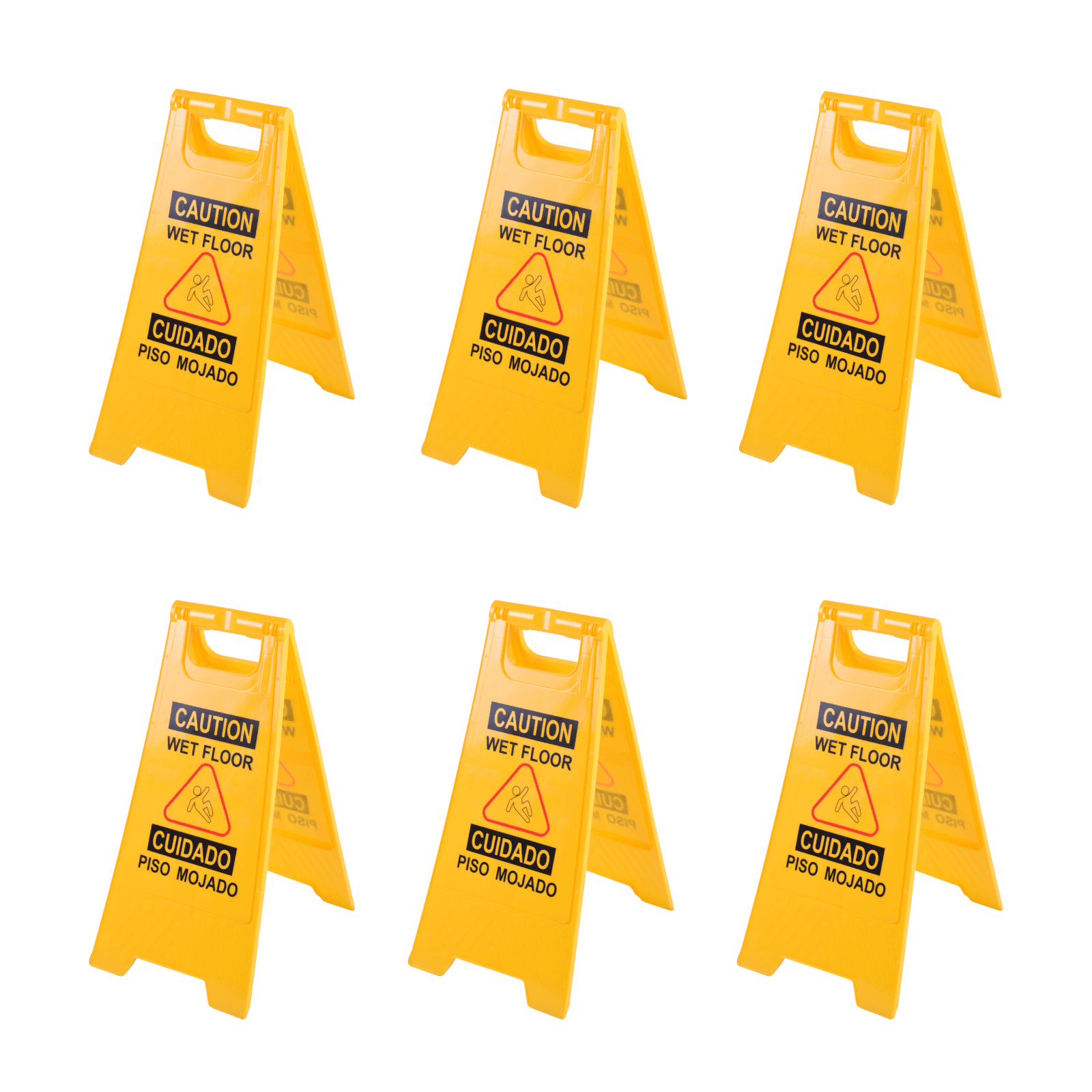 BESEA Caution Wet Floor Sign, 24 inch Double-Sided Bilingual Safety ...