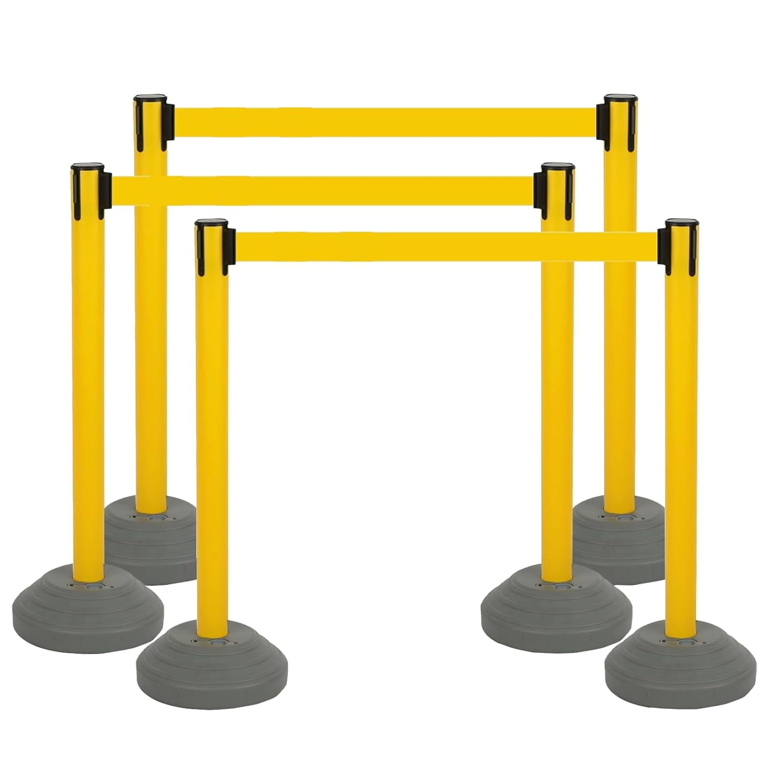 BESEA Crowd Control Stanchions with 10 FEET Retractable Belts, Water ...