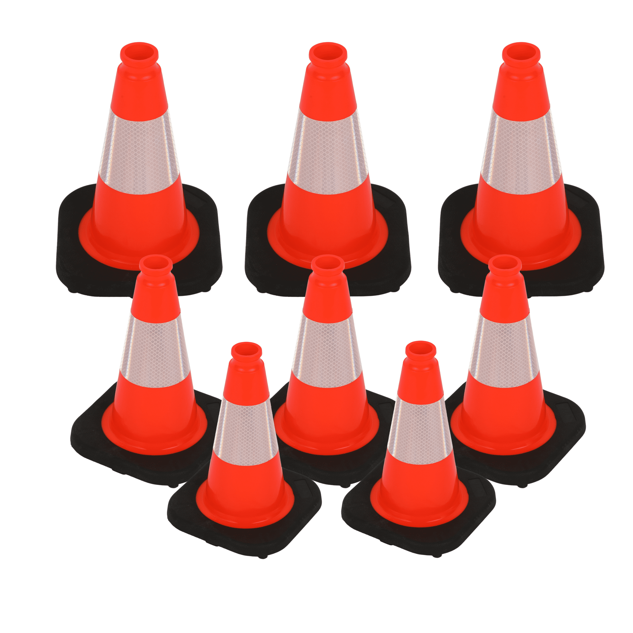 BESEA PVC 12" inch Road Parking Traffic Cone, 8 Pack Sport Training ...