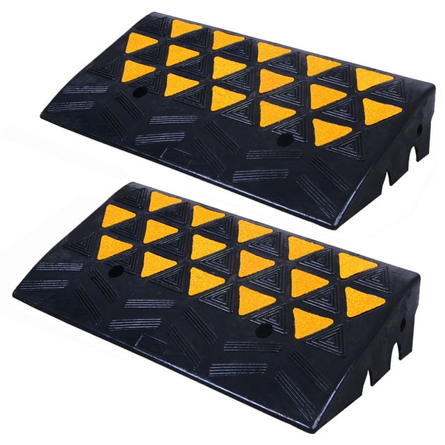 BESEA 2PACK Rubber Curb Ramp 4 inch High (Heavy Duty Ramp) for Driveway ...