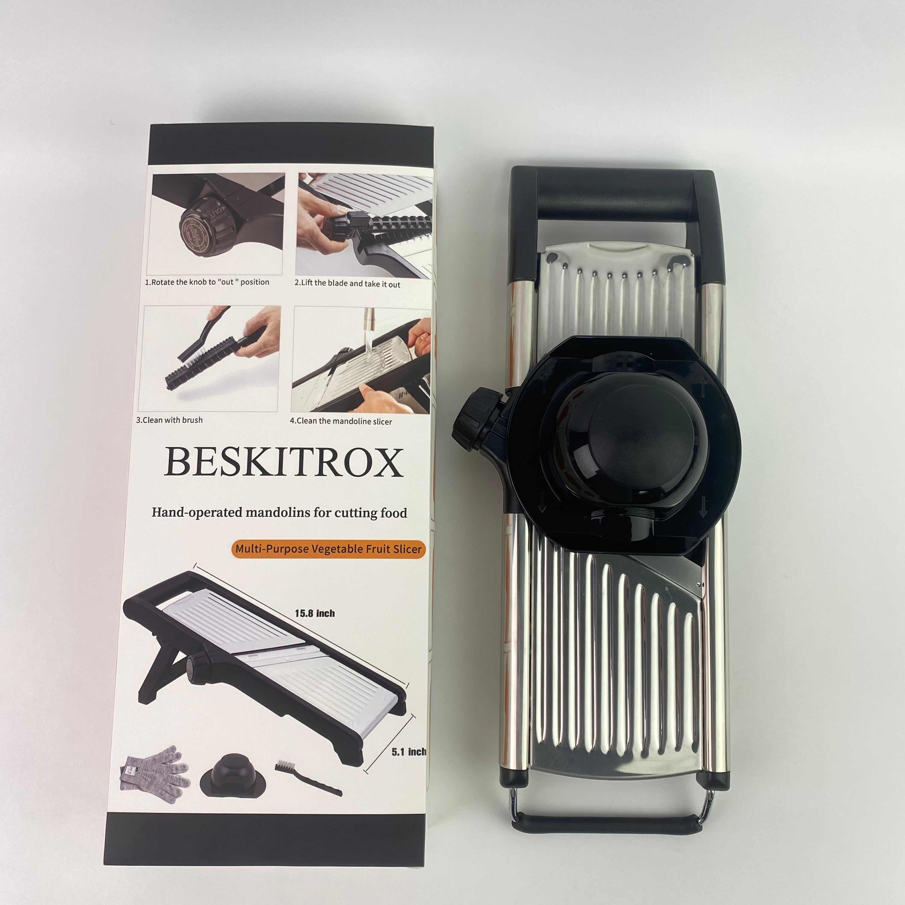 BESKITROX Hand-operated mandolins for cutting food, adjustable mandolin ...