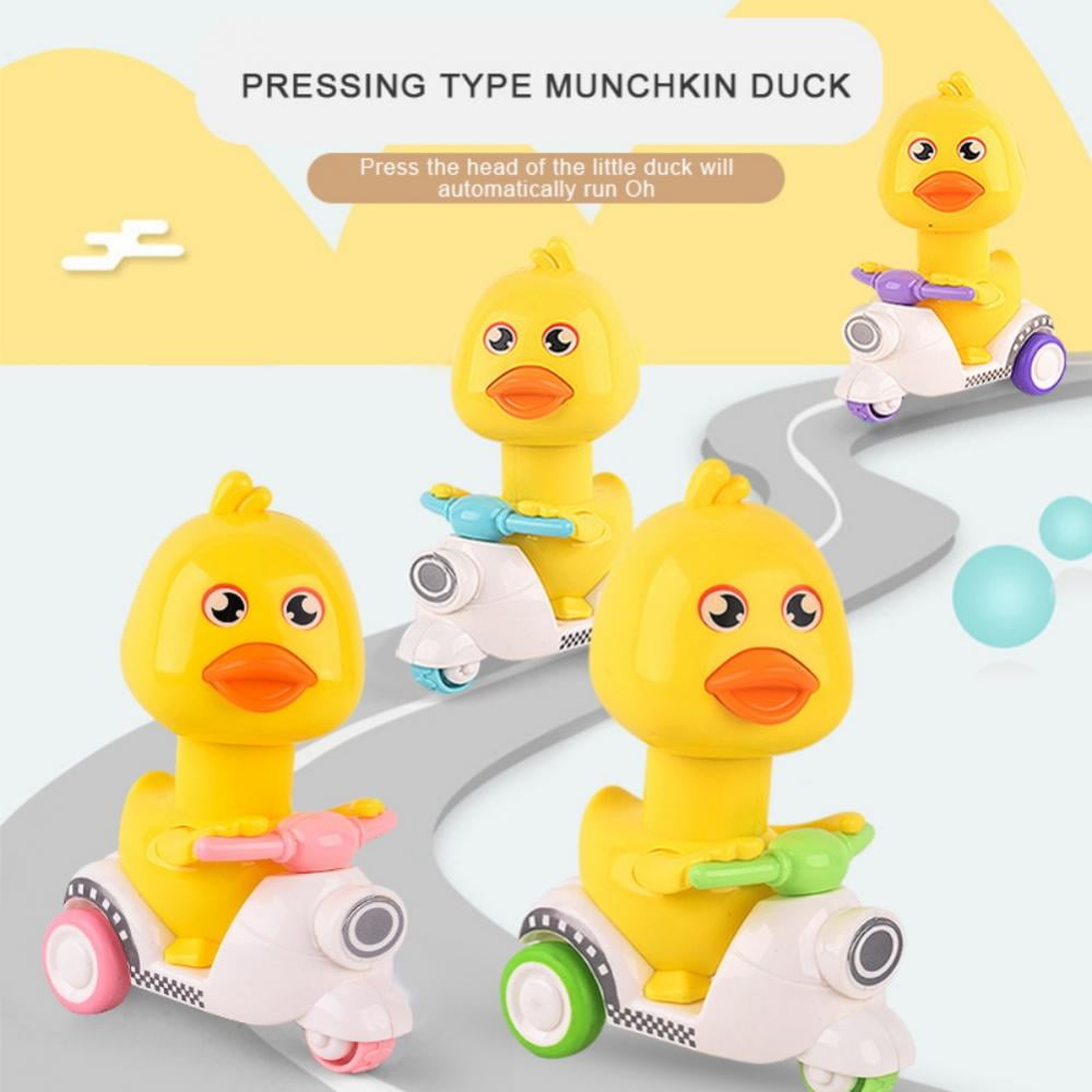 BESLY 2PCS Baby Toys Motorcycle Duck Toys Toddler Clockwork-Push-Type ...