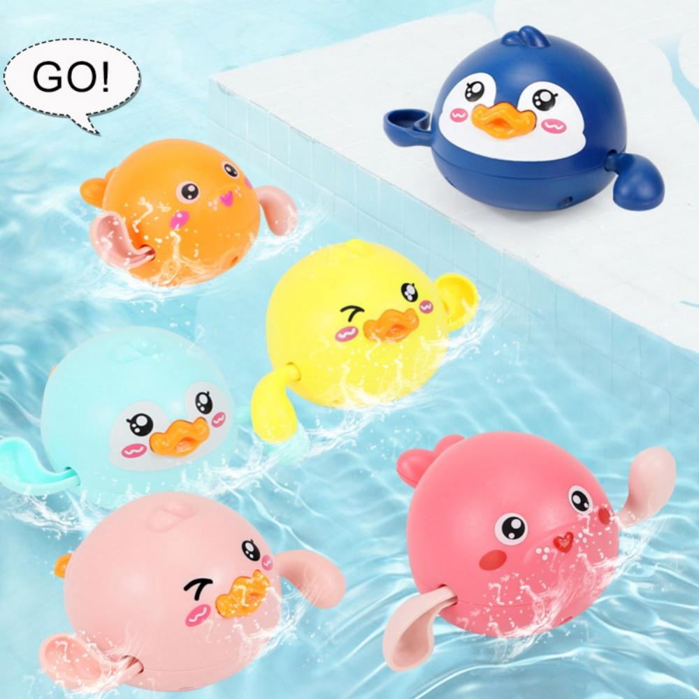 BESLY 4PCS Baby Bath Toys Floating Wind Up Toys Baby Essentials Pool ...